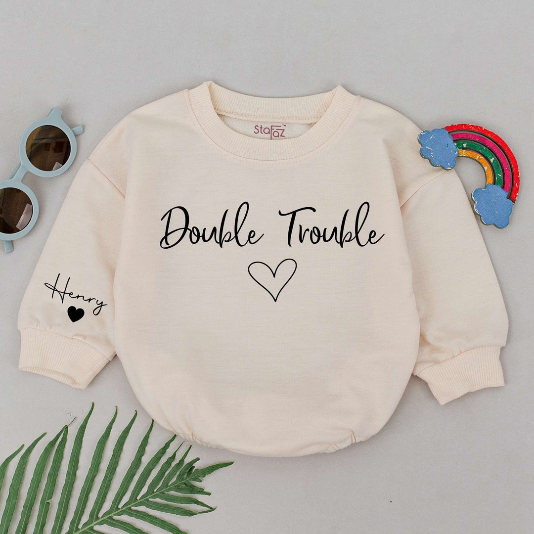 Double Trouble Baby Romper, Best Friends Twin Romper, Besties Bodysuit ...