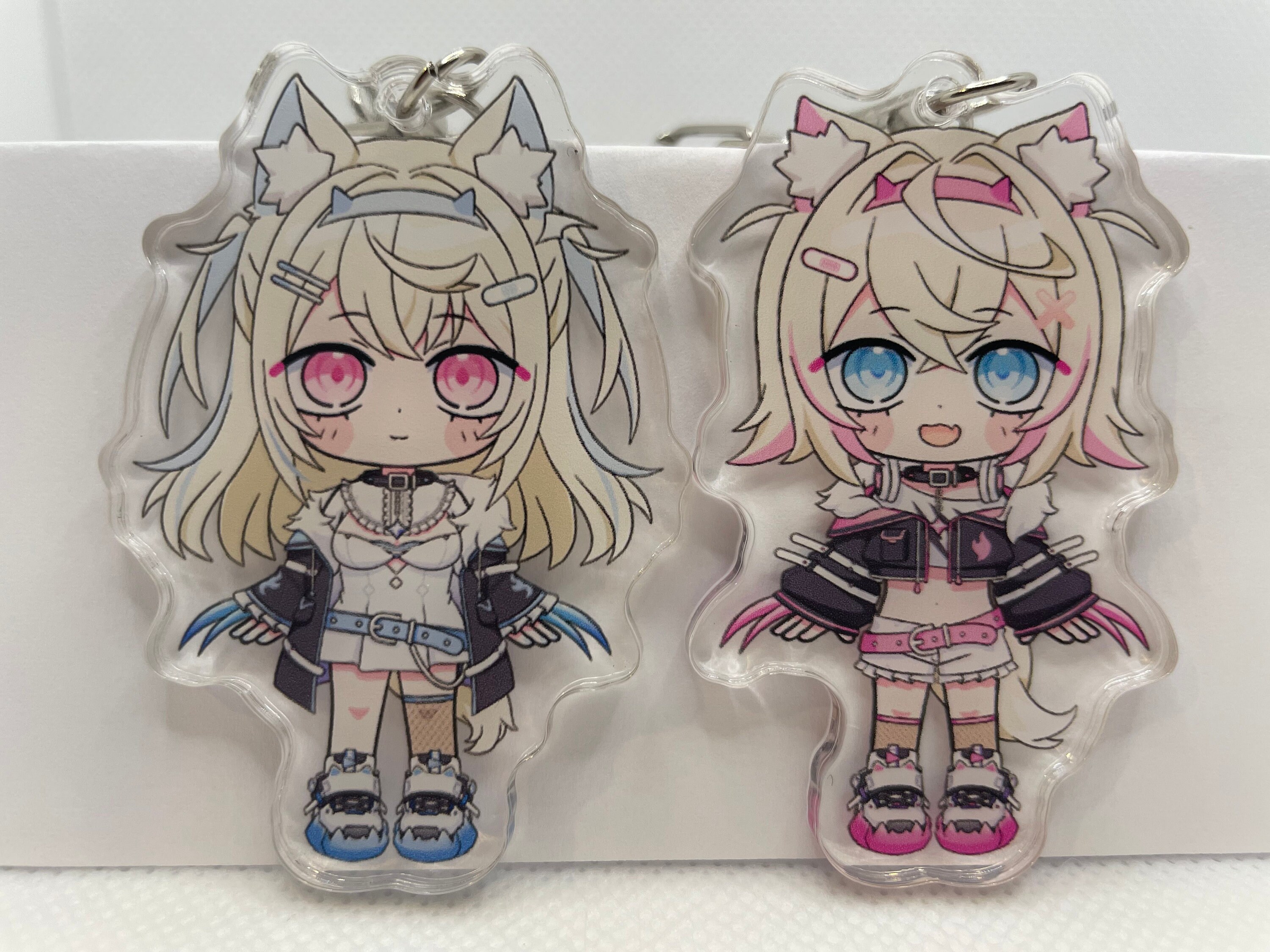 Hololive EN Vtuber Acrylic Charm, Fan Merchgawr Gura, Fuwamoco Fuwawa ...