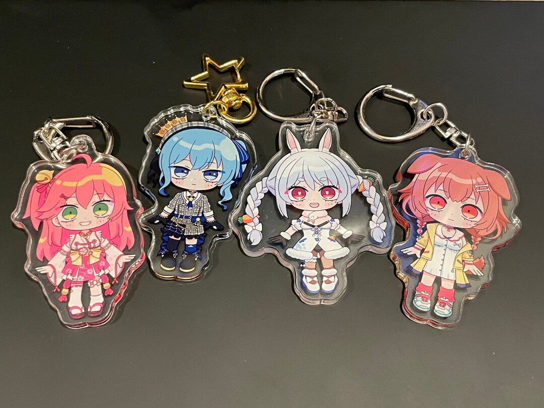 Hololive JP Vtuber Acrylic Charm, Fan Merch(hoshimachi Suisei, Pekora ...