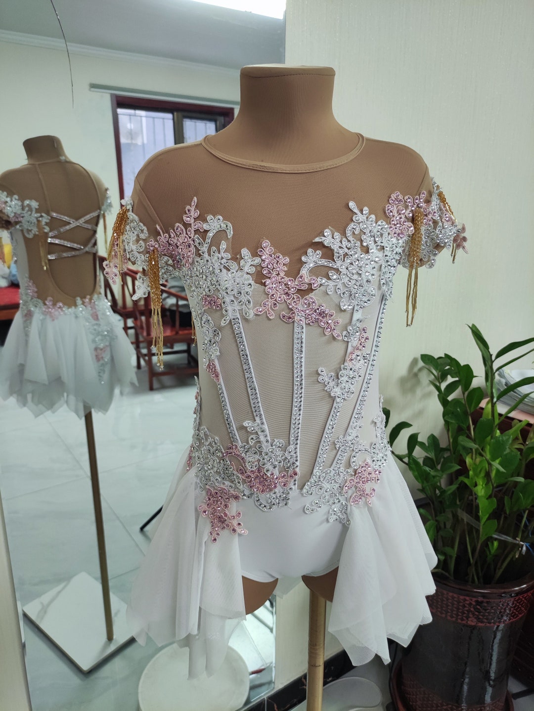 HANDMADE Dance Costume Customizable Lyrical Solo Costume Dress in Pink ...