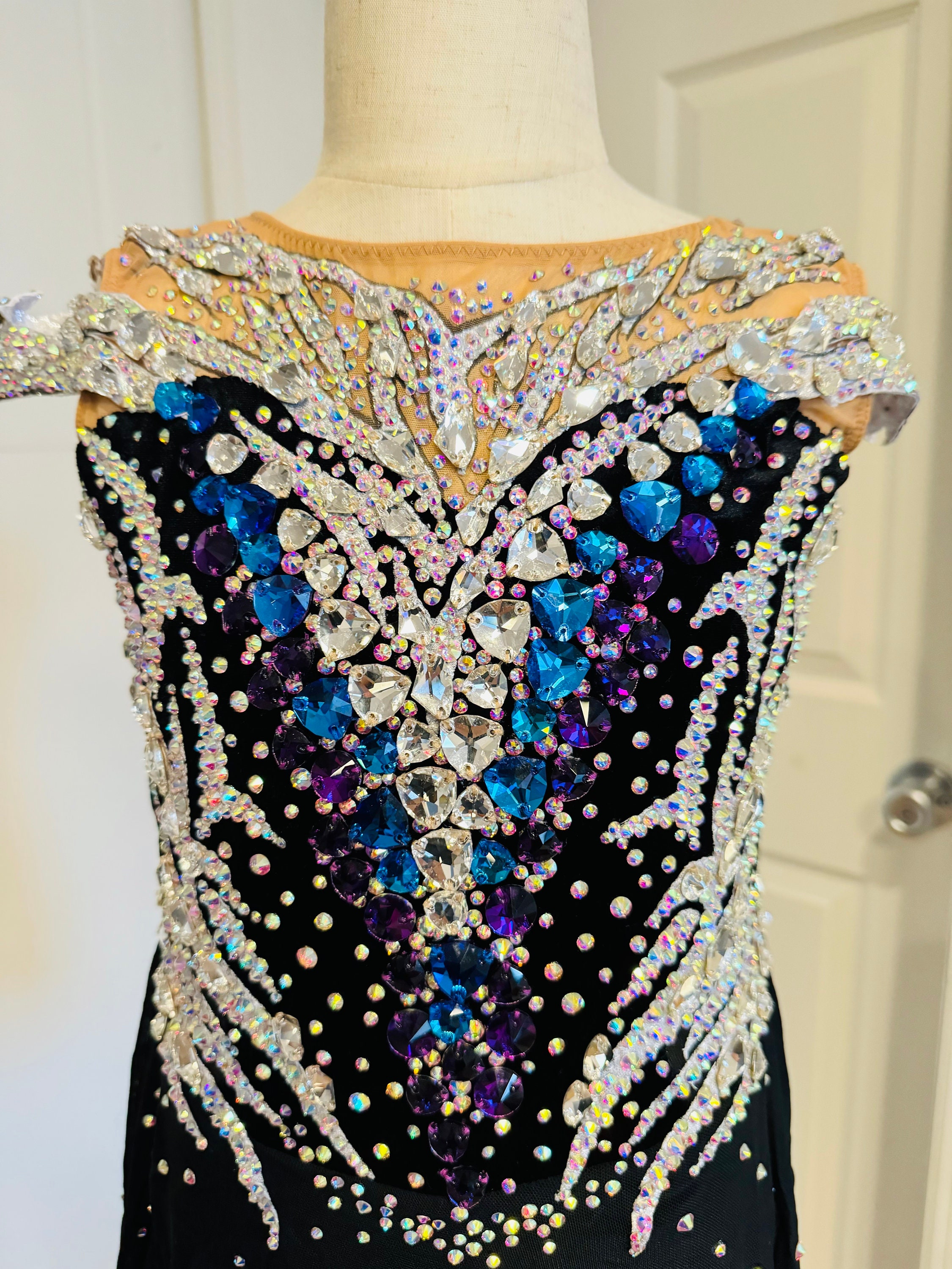 HANDMADE Dance Costume Customizable Jazz Solo Skirted Black and White ...