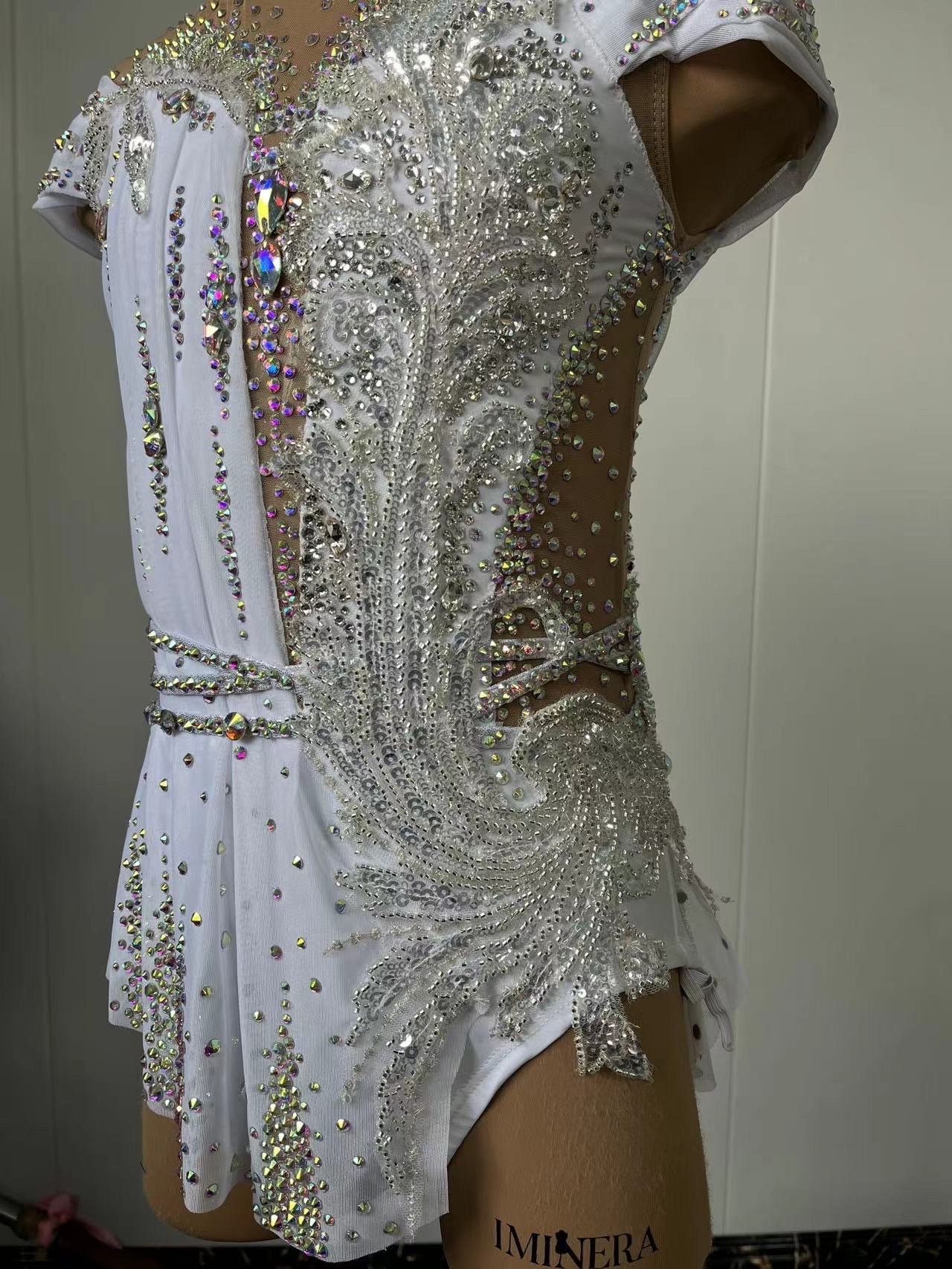 HANDMADE Dance Costume Customizable Lyrical Contemporary Solo in White ...