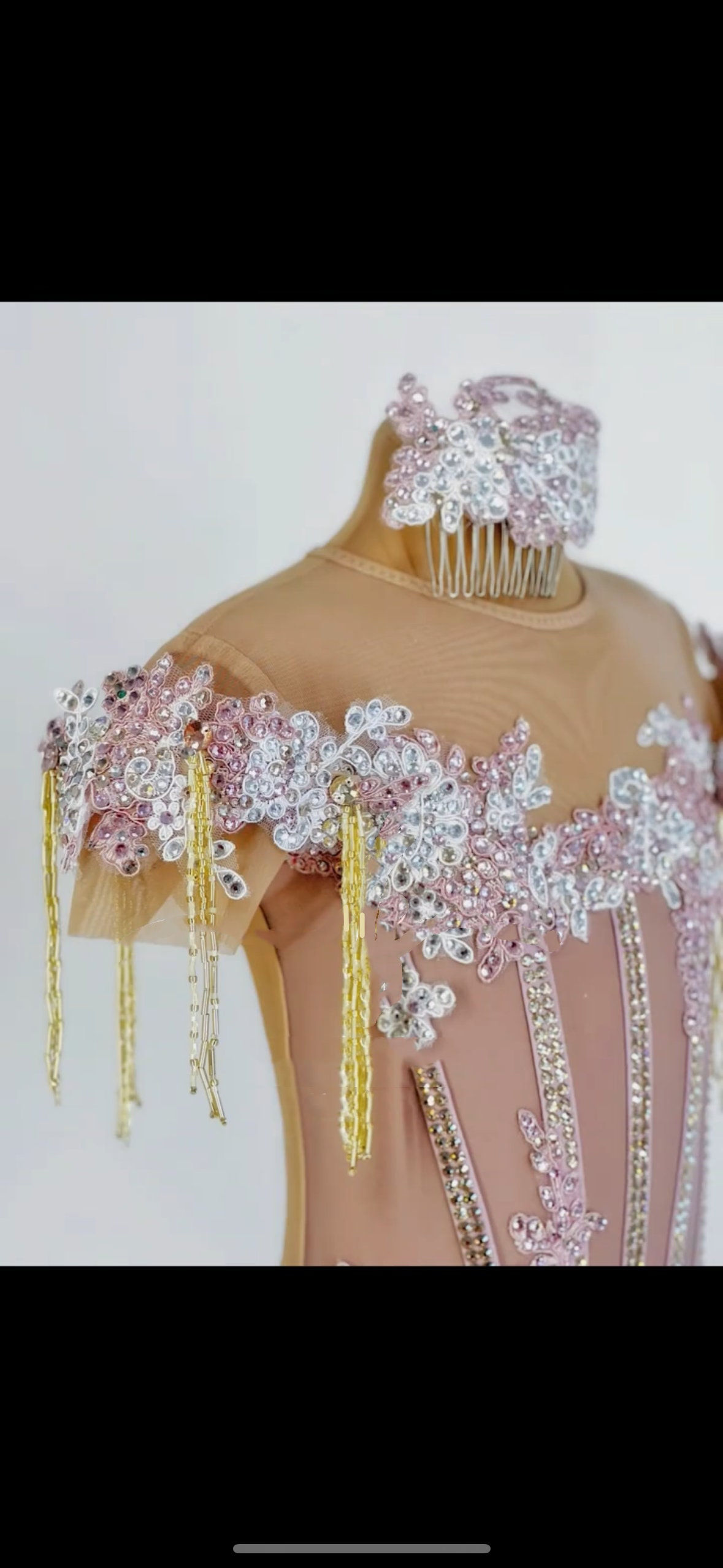 HANDMADE Dance Costume Customizable Lyrical Solo Costume Dress in Pink ...