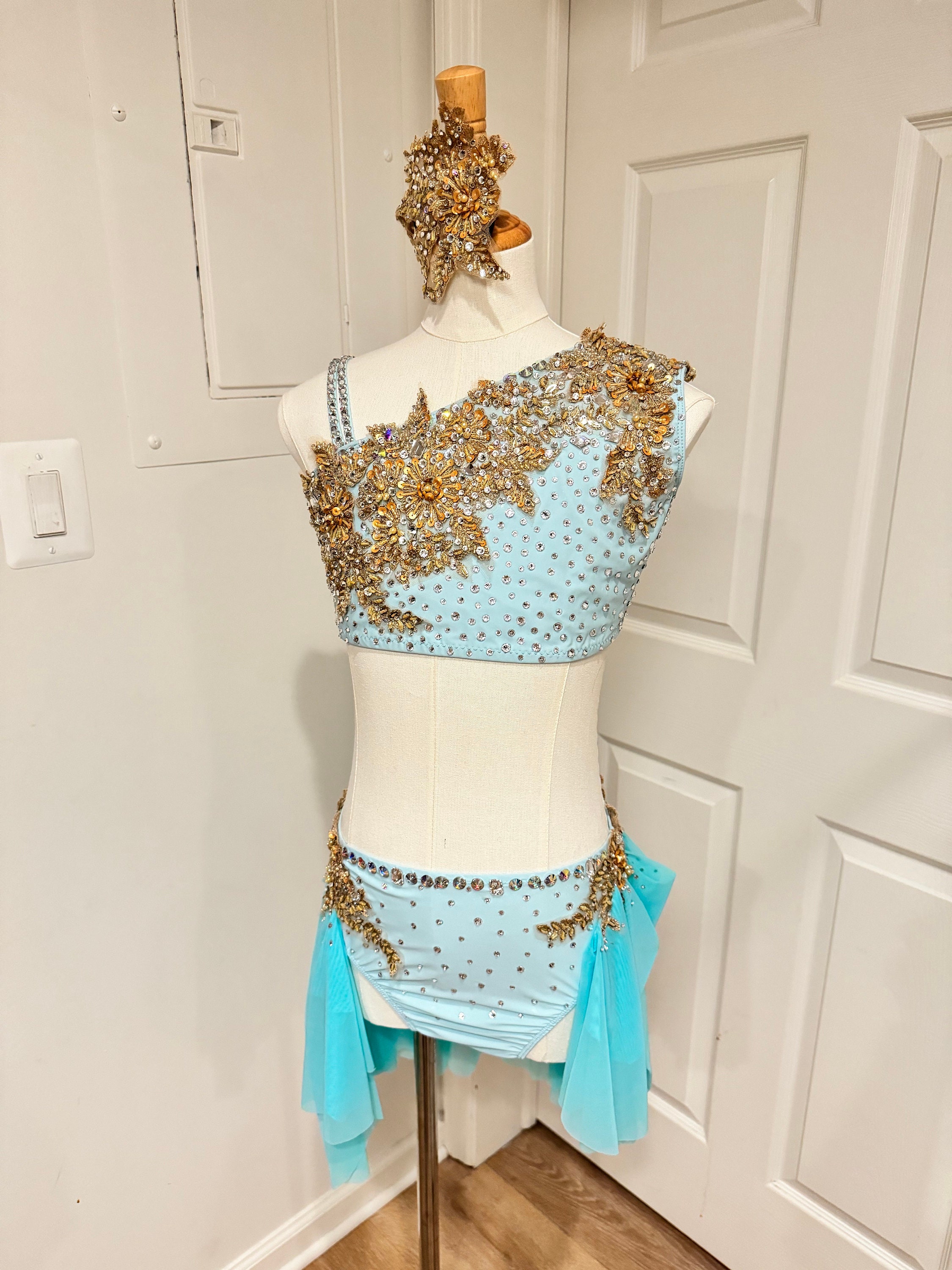 HANDMADE Dance Costume Customizable Lyrical Solo Costume Dress Skirt in ...