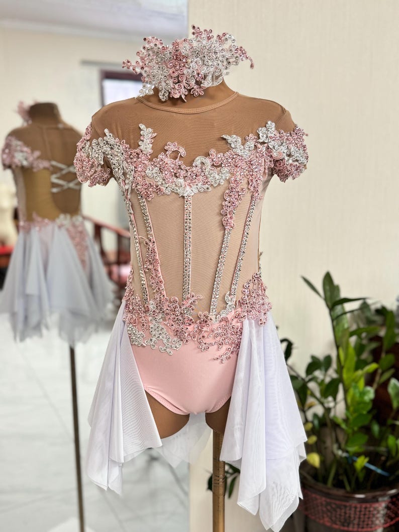 HANDMADE Dance Costume Customizable Lyrical Solo Costume Dress in Pink ...