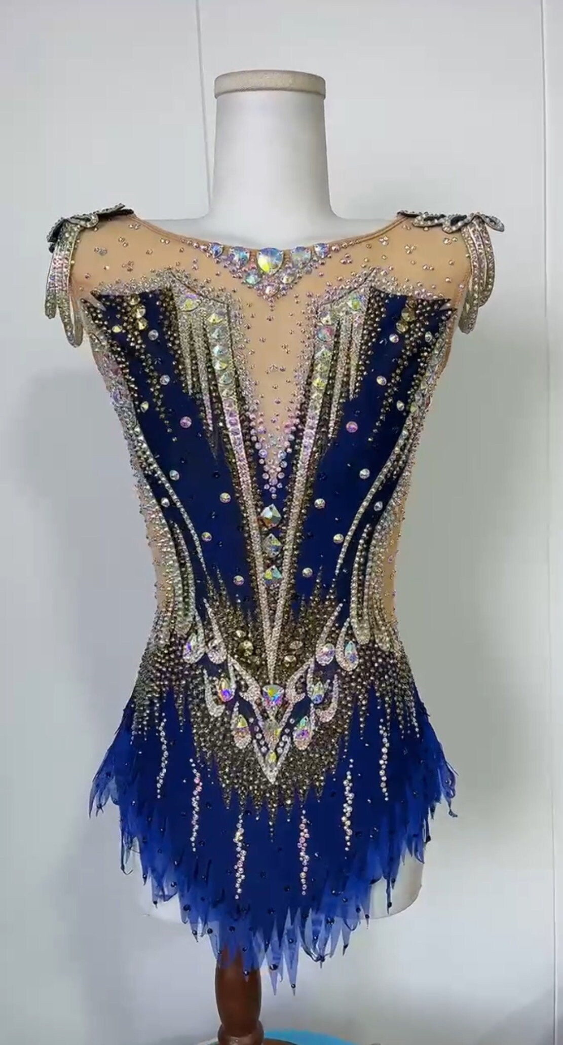 HANDMADE Dance Costume Customizable Jazz Solo Costume Fully Rhinestoned ...