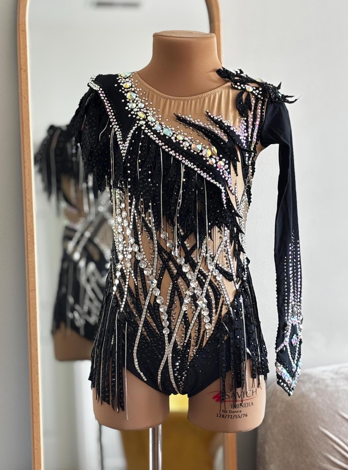 HANDMADE Dance Costume Customizable Jazz Solo Fun Neon Yellow Tassel ...