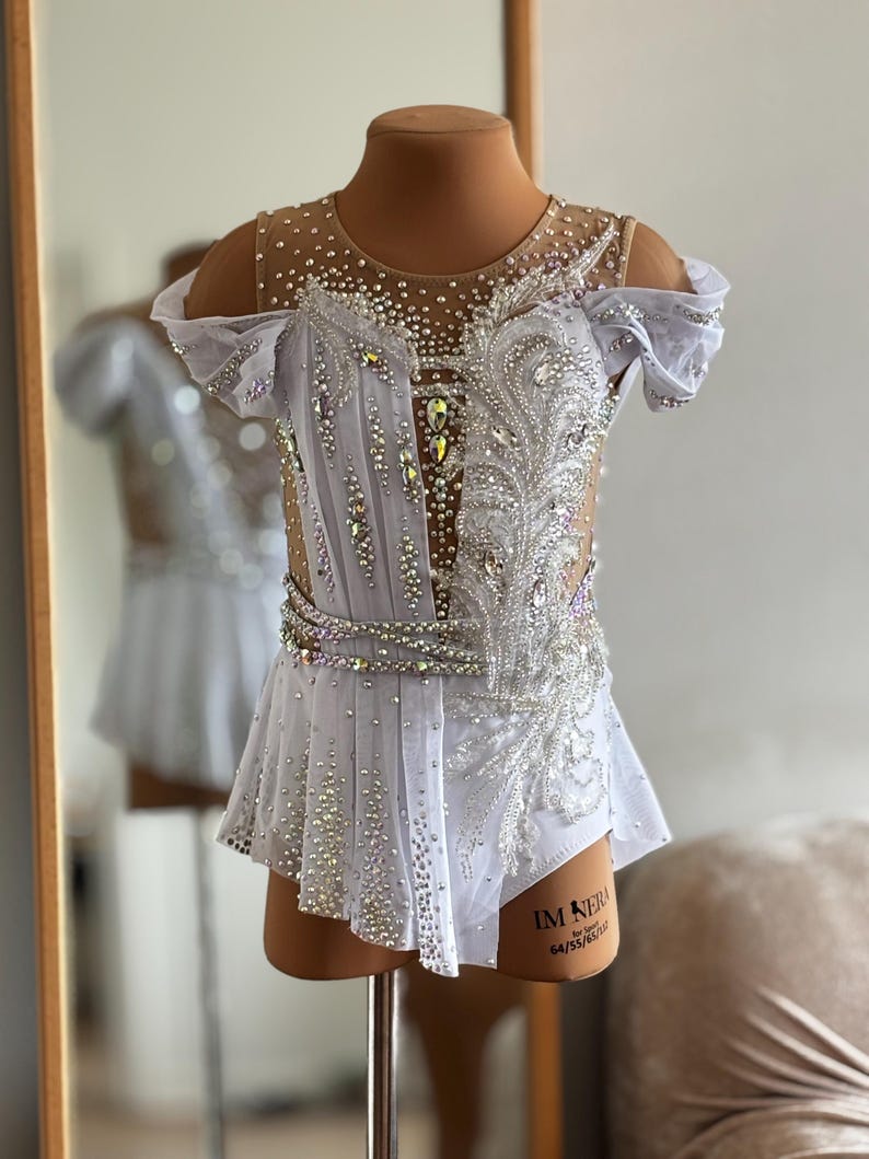 HANDMADE Dance Costume Customizable Lyrical Contemporary Solo in White ...