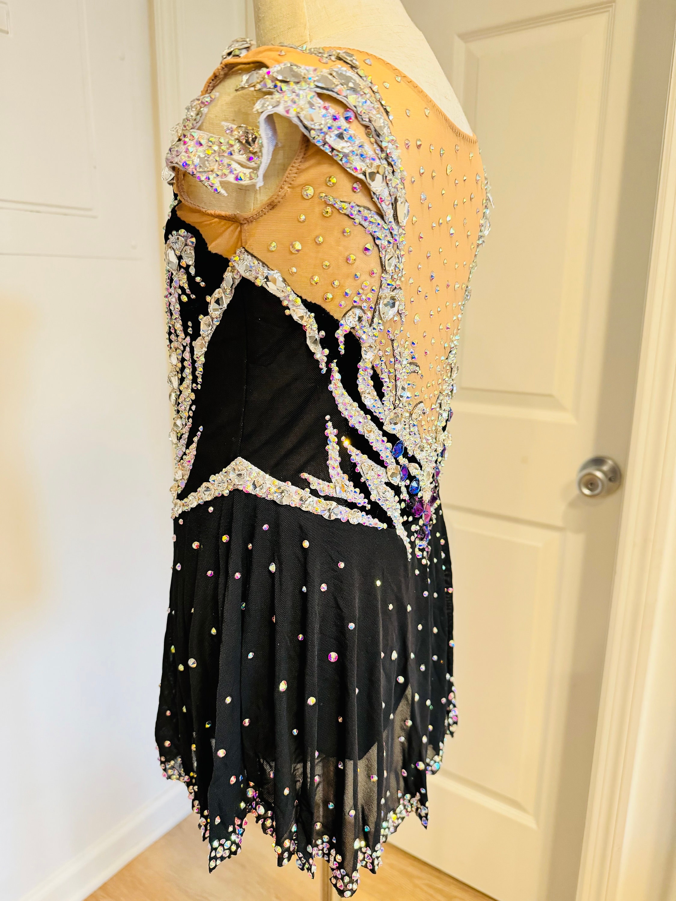 HANDMADE Dance Costume Customizable Jazz Solo Skirted Black and White ...