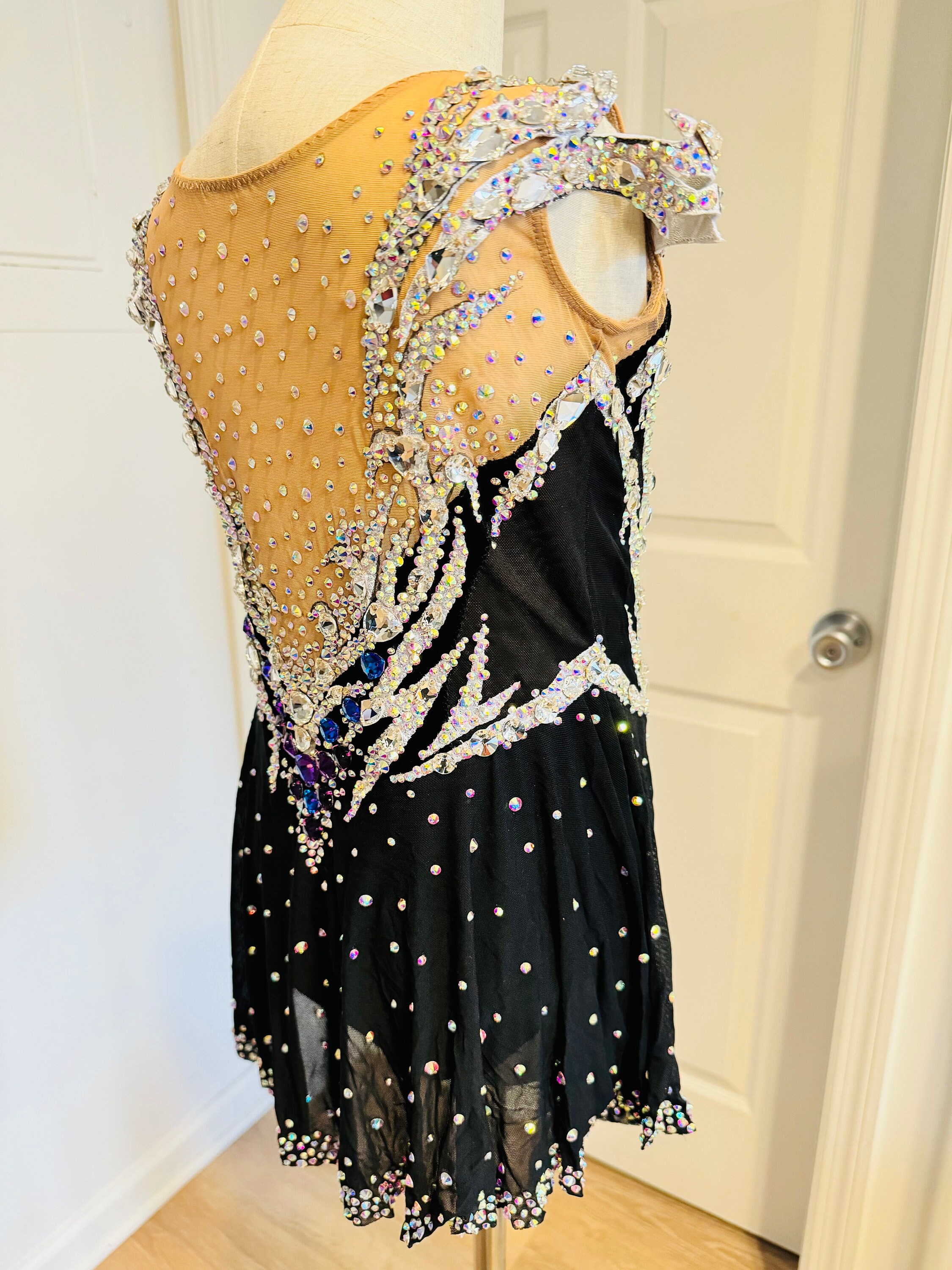 HANDMADE Dance Costume Customizable Jazz Solo Skirted Black and White ...