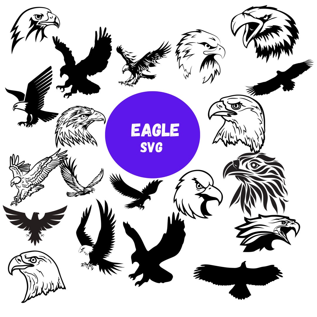 Eagle SVG Bundle, Eagle PNG Bundle, Eagle Clipart, Eagles Svg, Eagle ...
