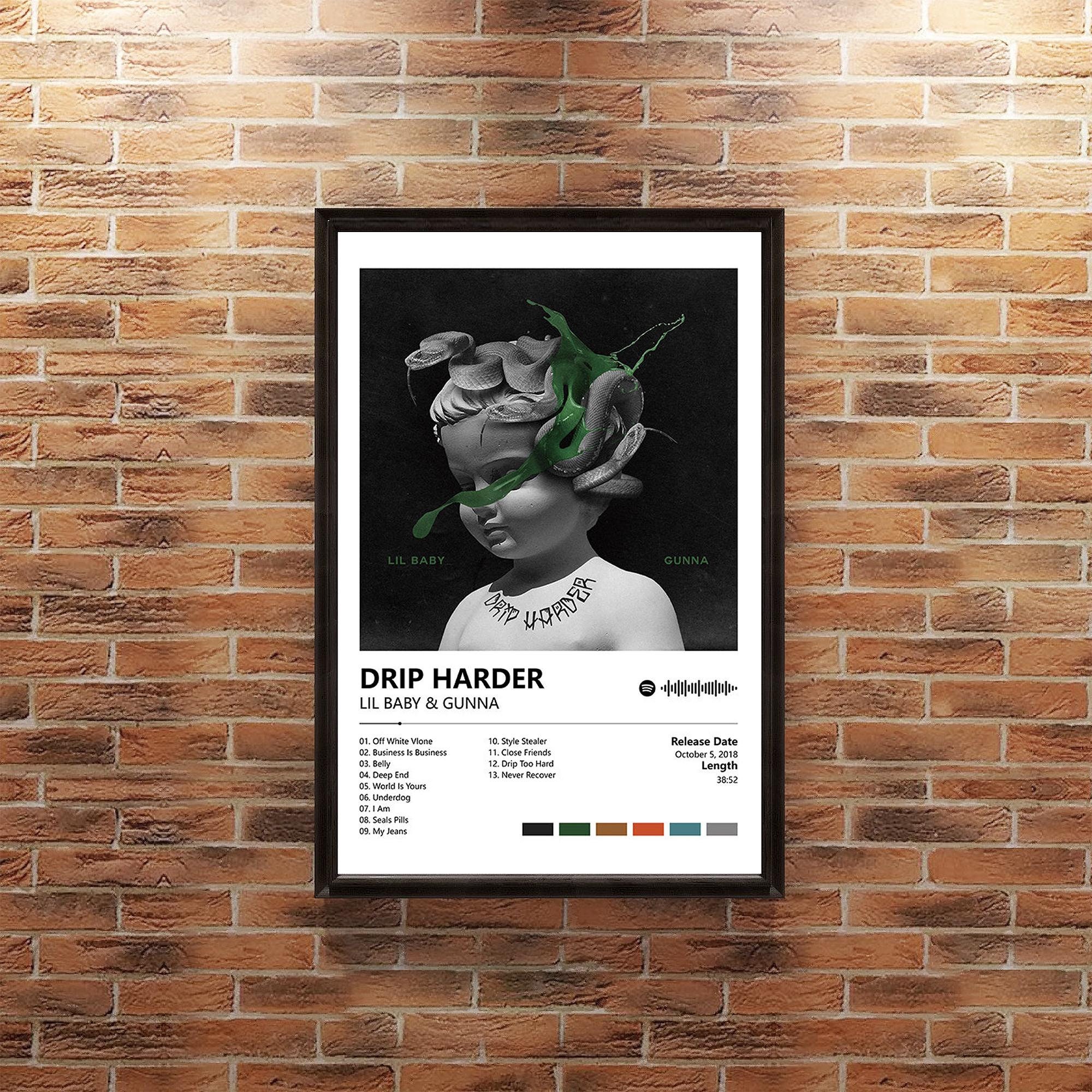 Drip Harder Album Music Poster, Lil Baby and Gunna, Drip Harder ...