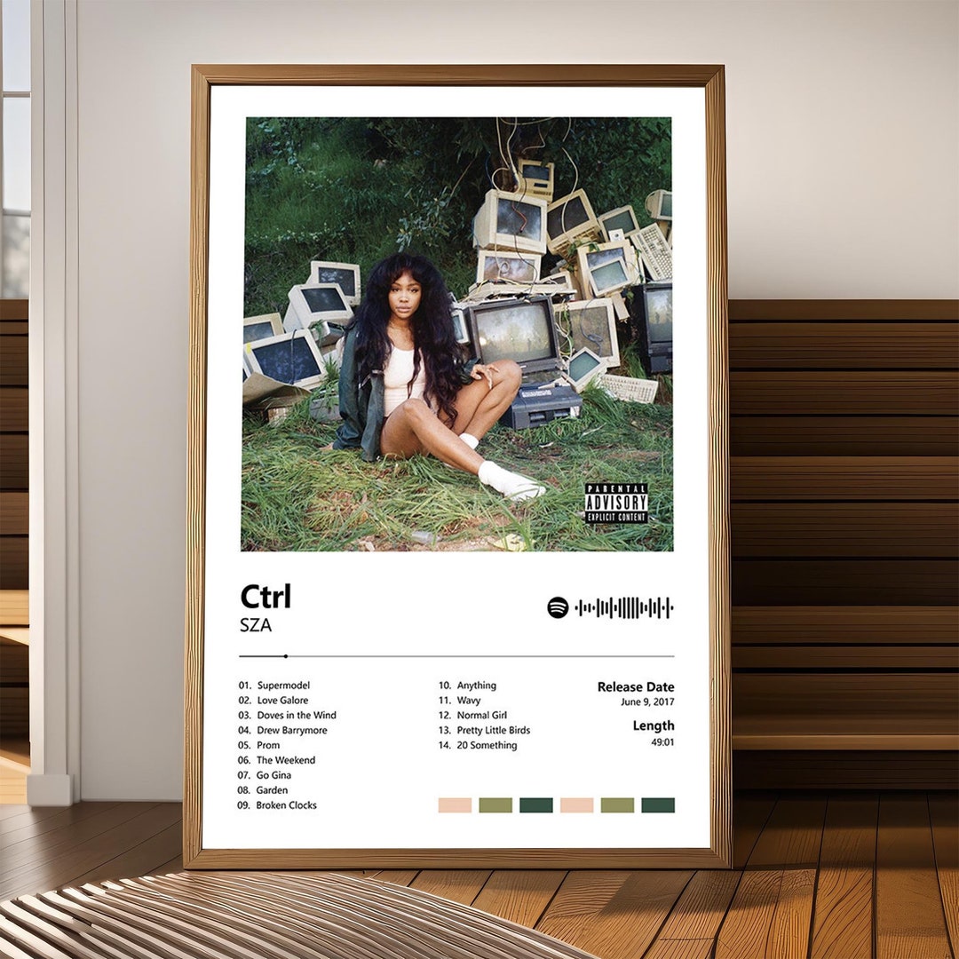 Ctrl Album Music Poster, SZA Poster, SZA Merch, Ctrl Tracklist Print, Album Cover Poster, Music ...