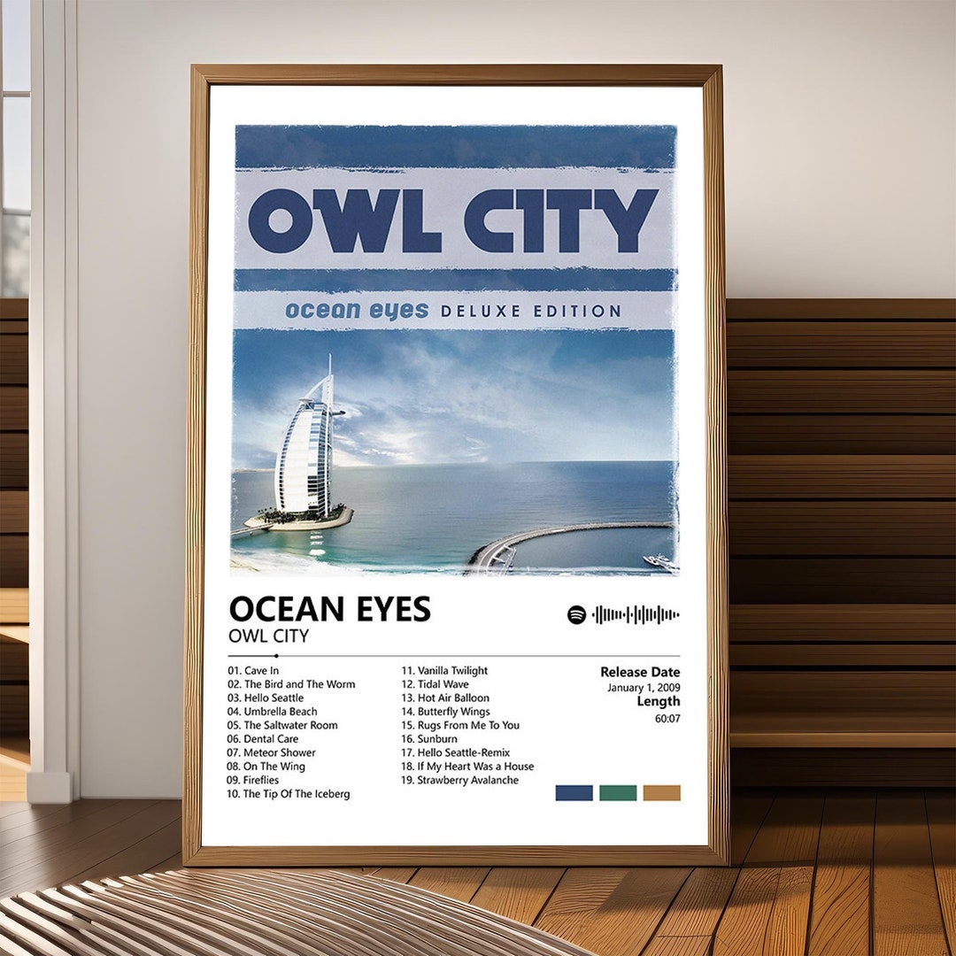 Ocean Eyes Album Music Poster, Owl City Poster, Ocean Eyes Tracklist ...