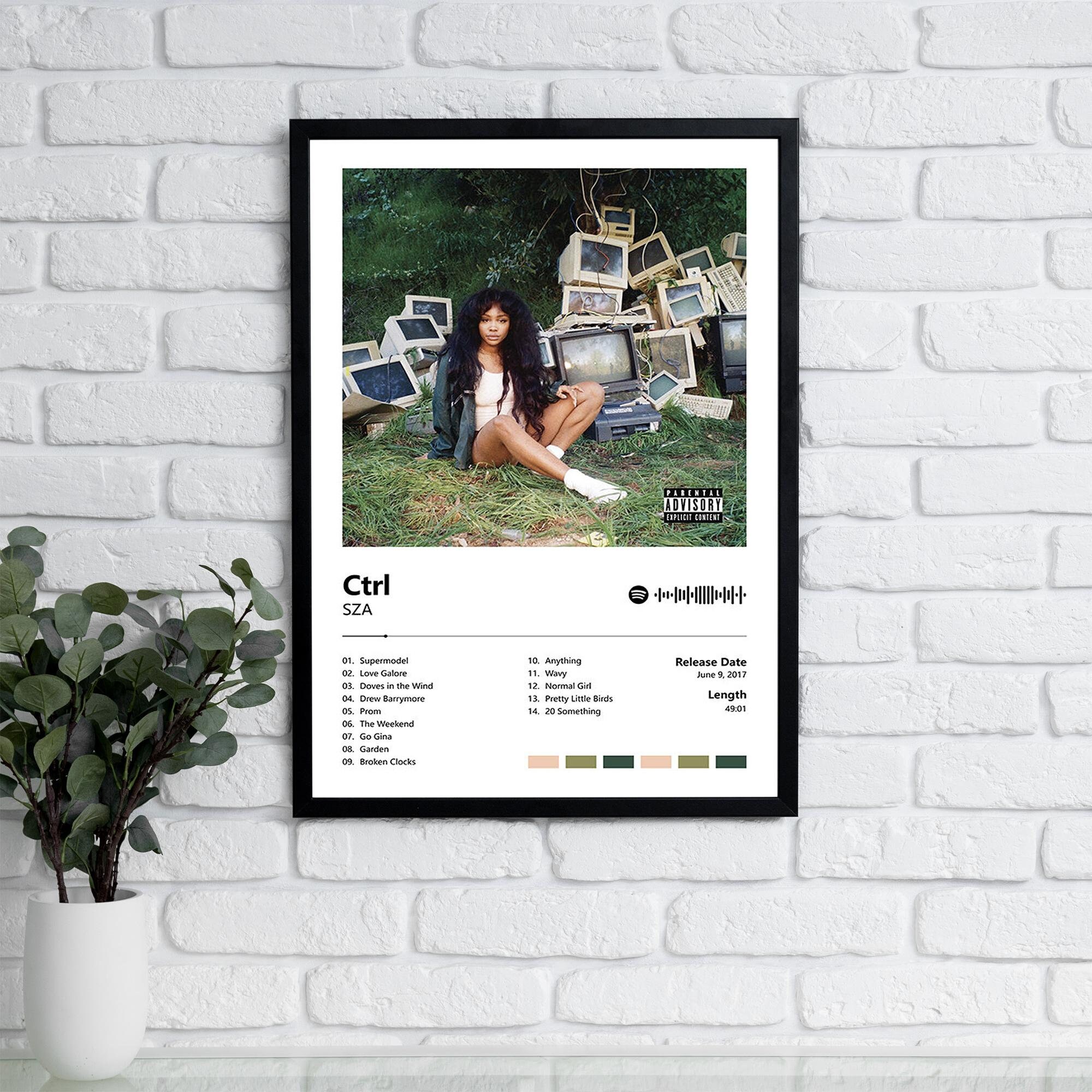 Ctrl Album Music Poster, SZA Poster, SZA Merch, Ctrl Tracklist Print ...
