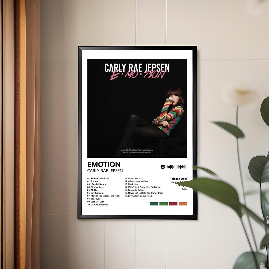 Emotion Album Music Poster Carly Rae Jepsen Poster Emotion Tracklist Printalbum Cover Poster