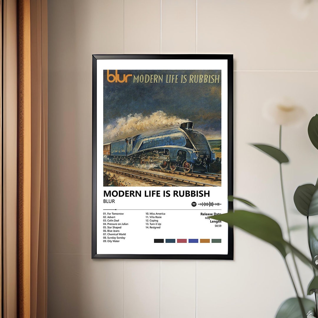 Modern Life is Rubbish Album Music Poster, Blur Musician Poster, Blur ...