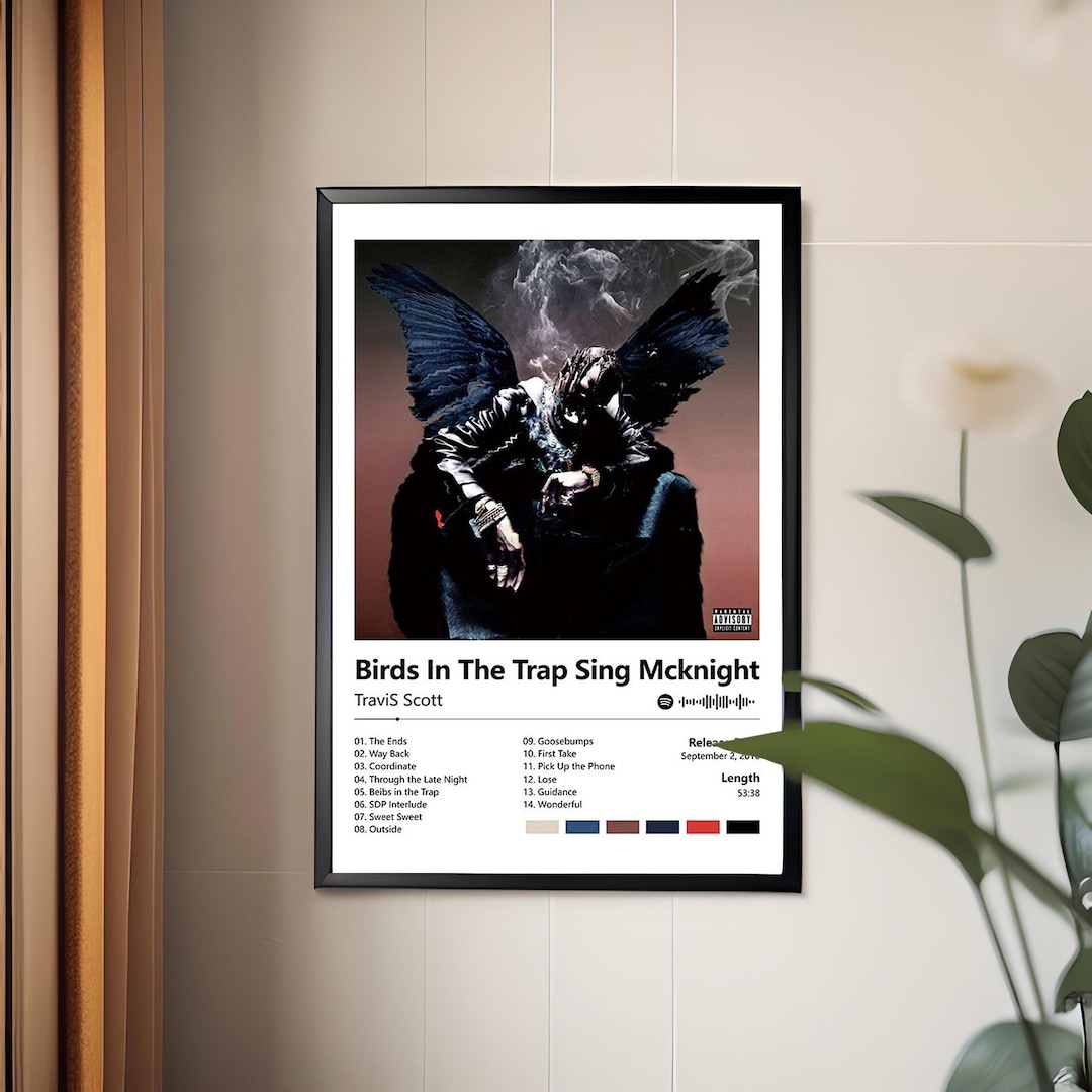 Birds in the Trap Sing Mcknight Album Music Poster, Travis Scott Poster ...