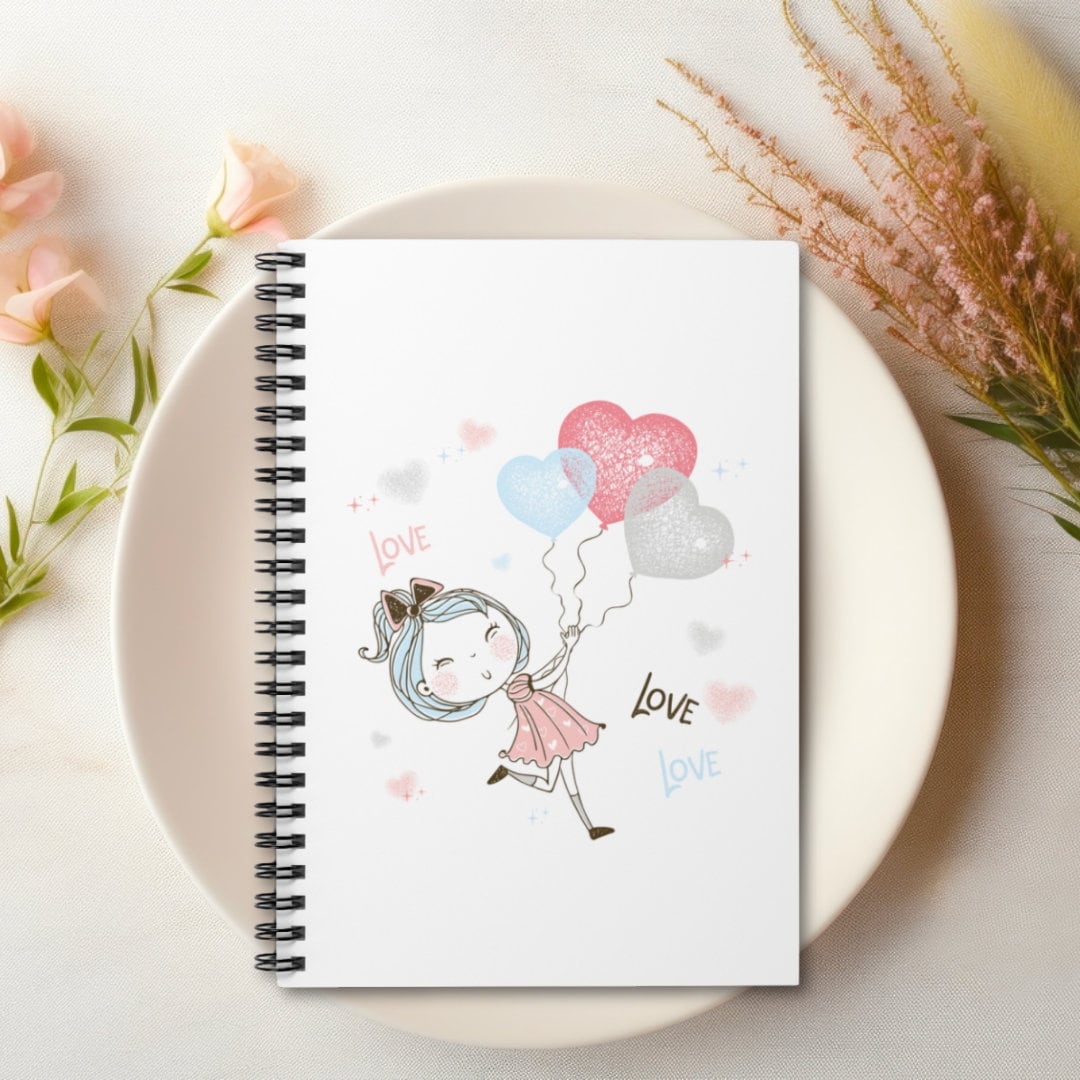 Spiral Notebook-valentine-love-hearts-gift for Her-gift for Bestfriend ...