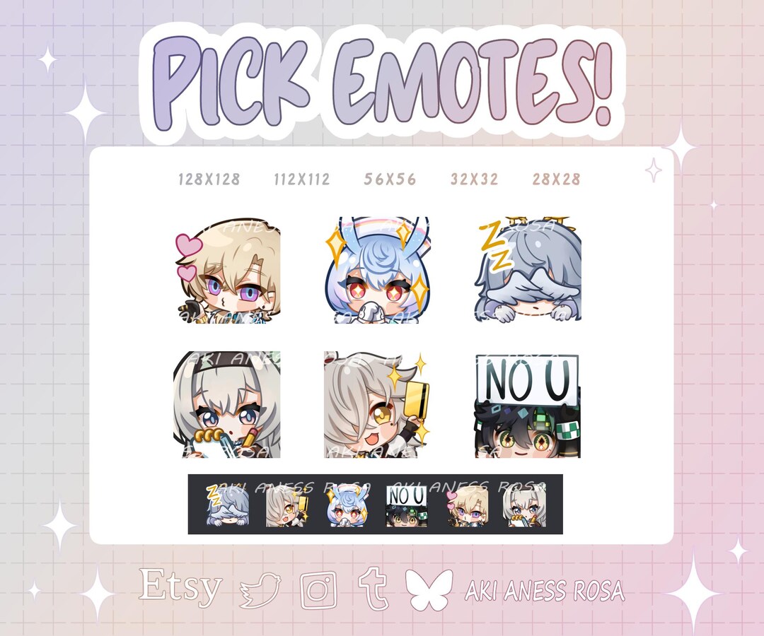 Pick Emotes for Twitch, Discord, Youtube | Stream - Genshin Impact ...