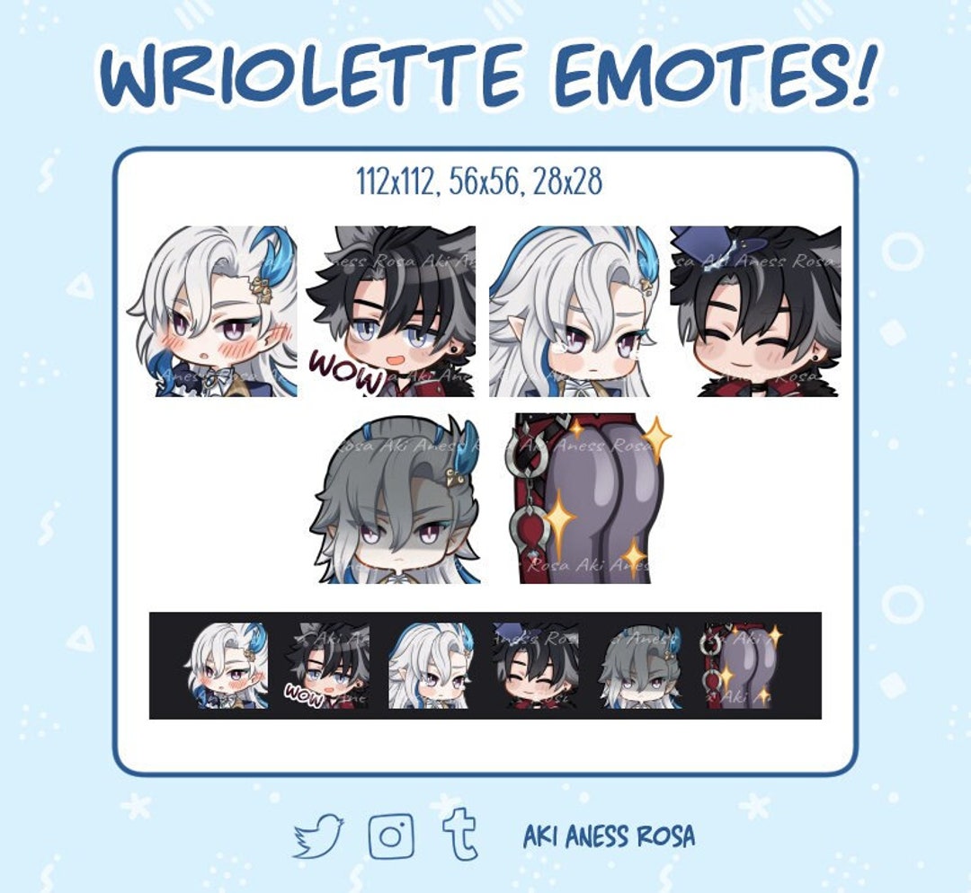 Wriolette - Wriothesley X Neuvillette Emote for Twitch, Discord ...