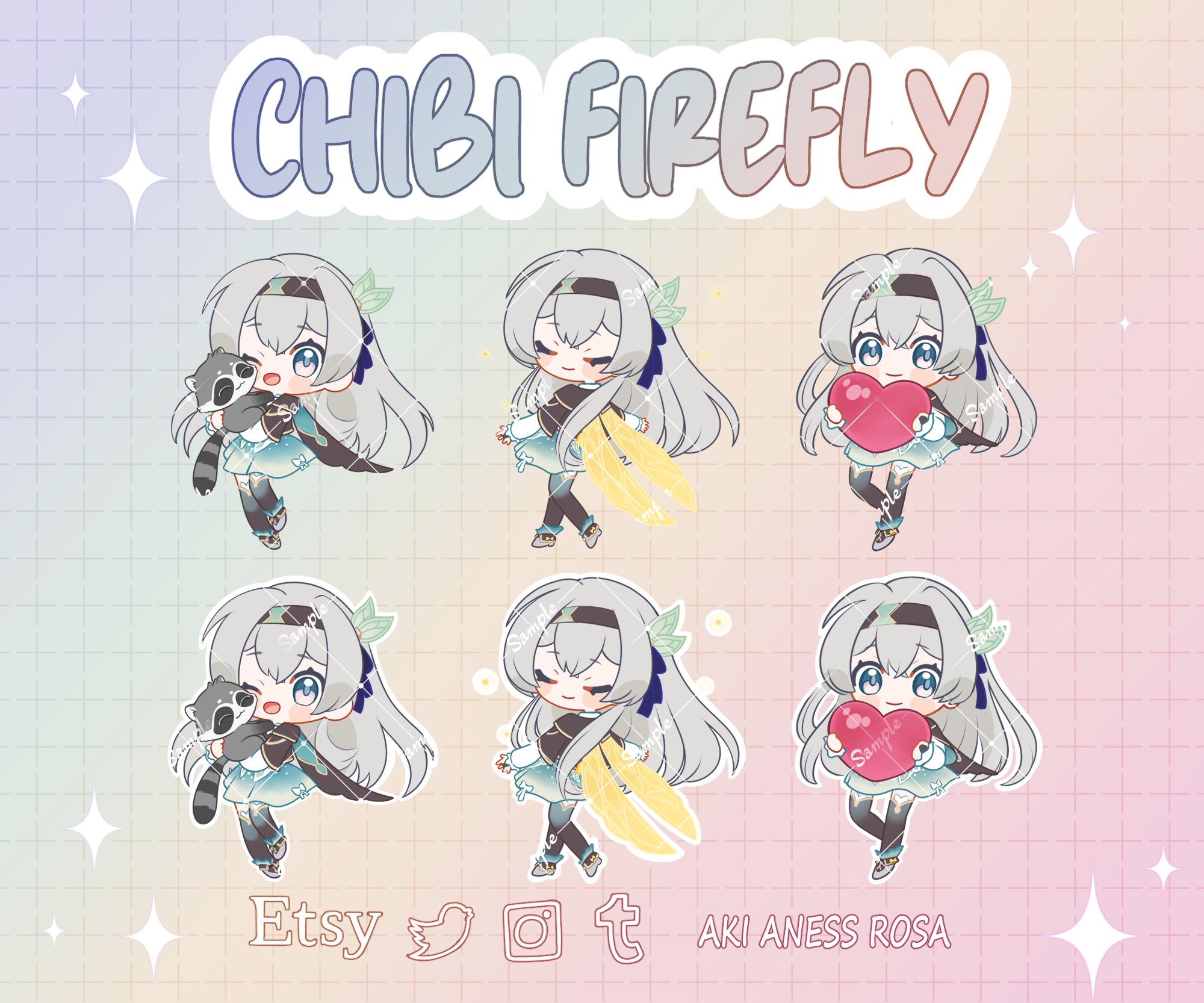 3 Cute Chibi Firefly for Twitch, Discord, Youtube | Honkai Star Rail ...
