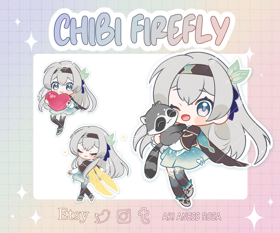 3 Cute Chibi Firefly for Twitch, Discord, Youtube | Honkai Star Rail ...