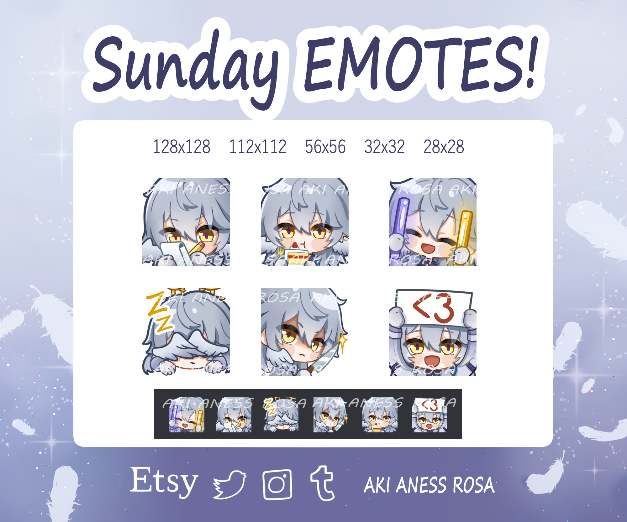 Sunday Emotes for Twitch, Discord, Youtube Streamer Honkai Star Rail ...