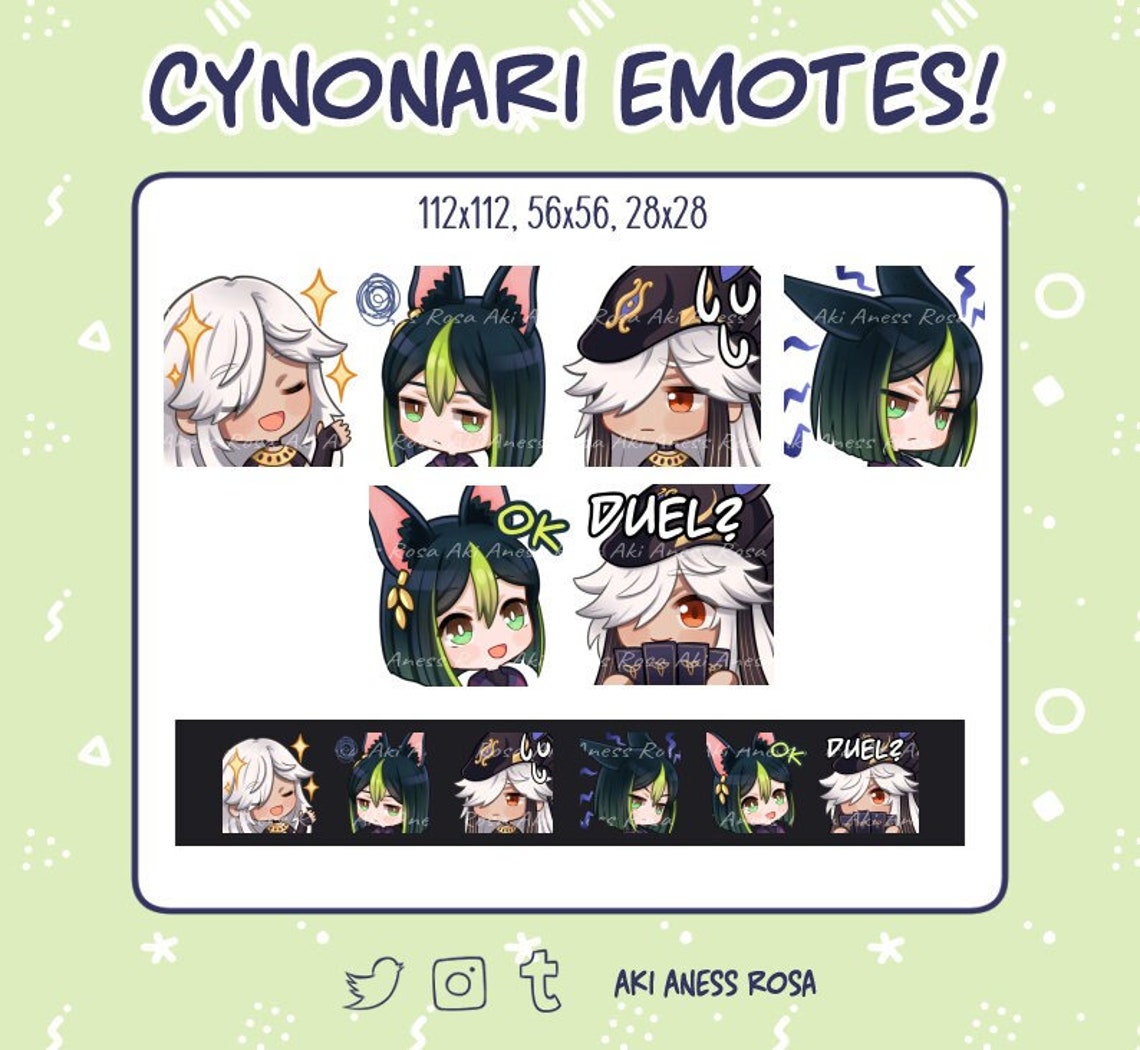 Cynonari Cyno X Tighnari Emote for Twitch, Discord, Youtube Streamer ...