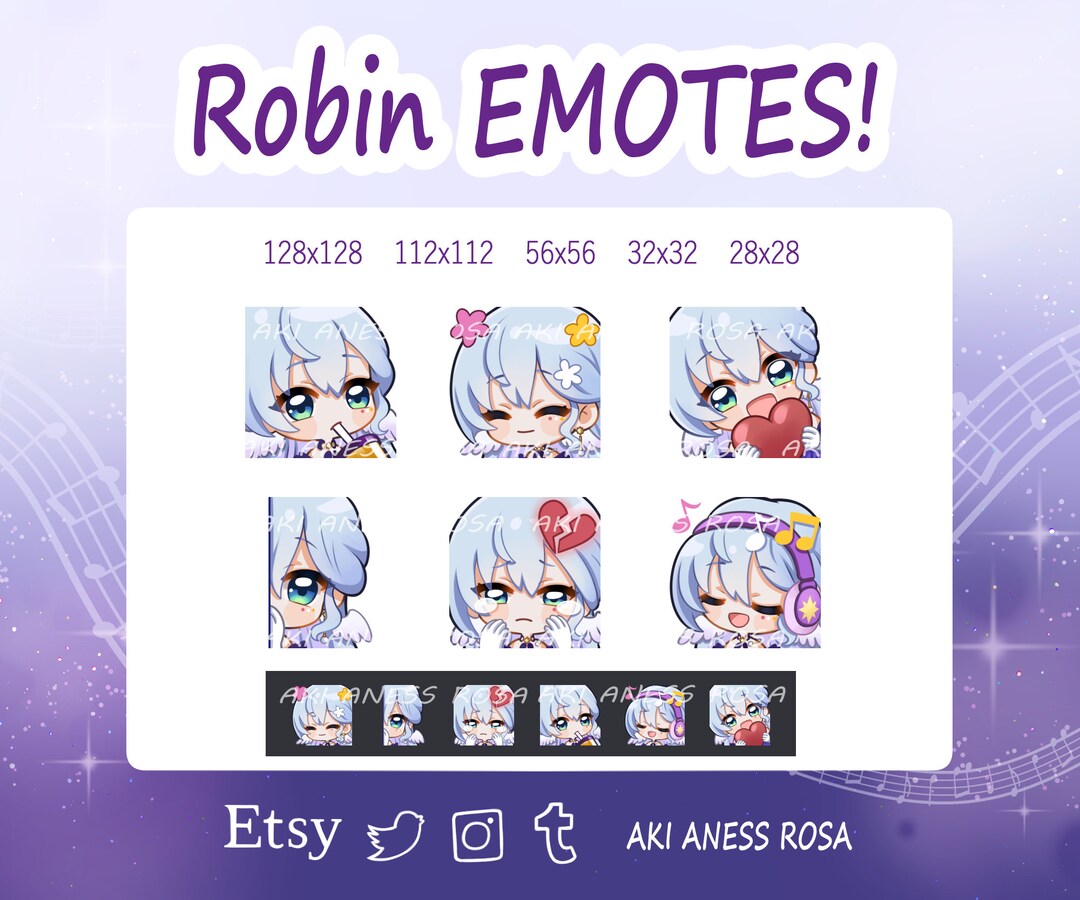 Robin Emote for Twitch, Discord, Youtube Streamer Honkai Star Rail ...