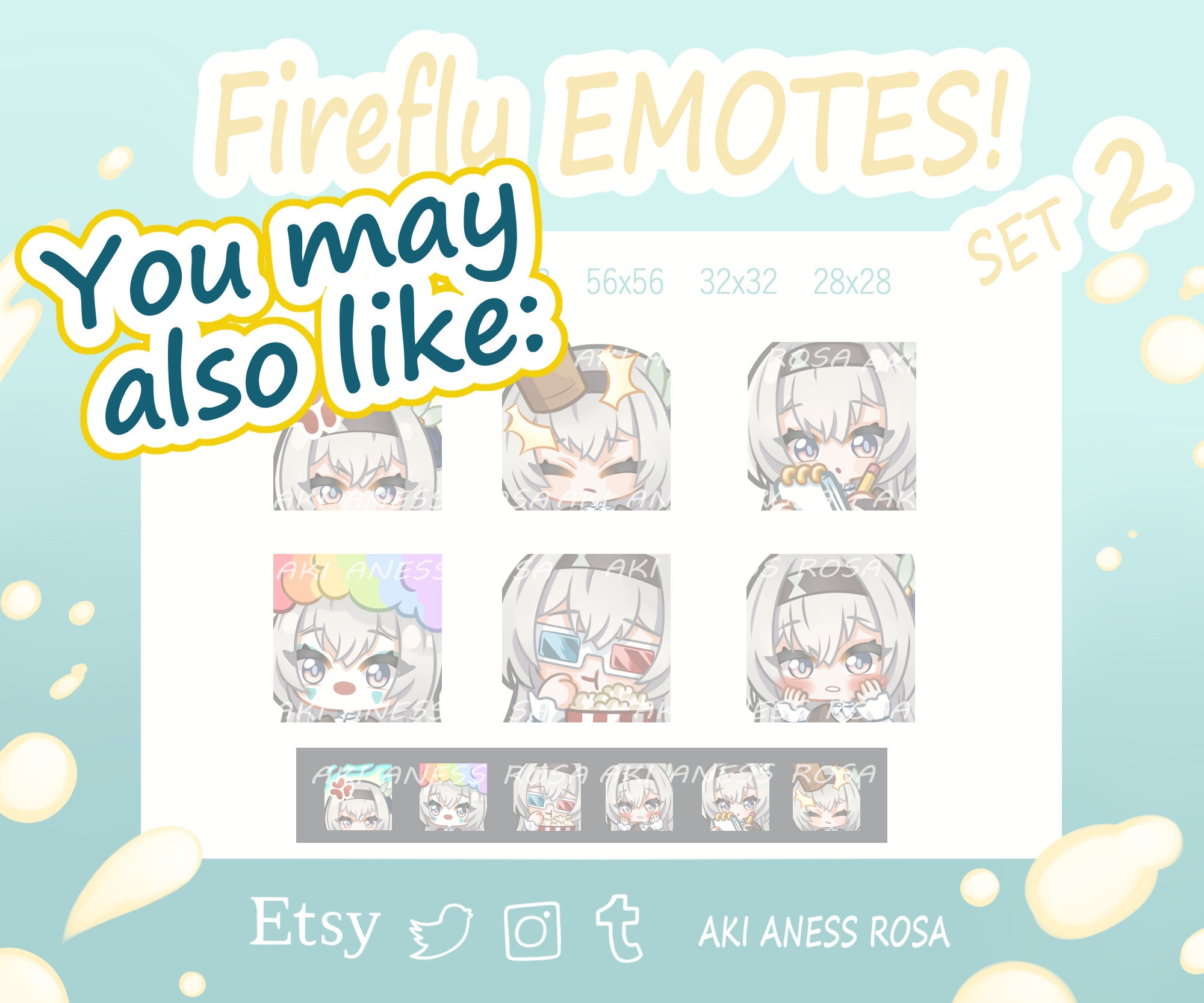 Firefly Emotes for Twitch, Discord, Youtube Streamer Honkai Star Rail ...