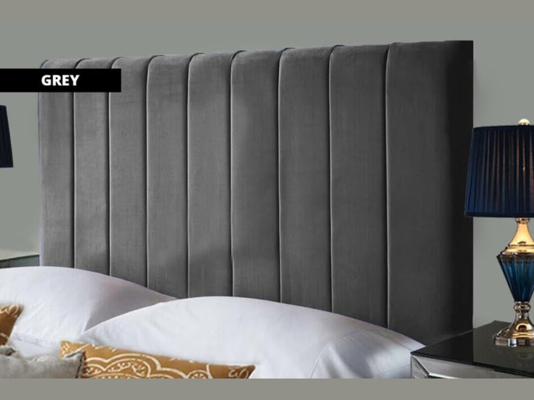 Plush Velvet Headboard: Portland 9-panel Flute Design, Handmade - Etsy UK