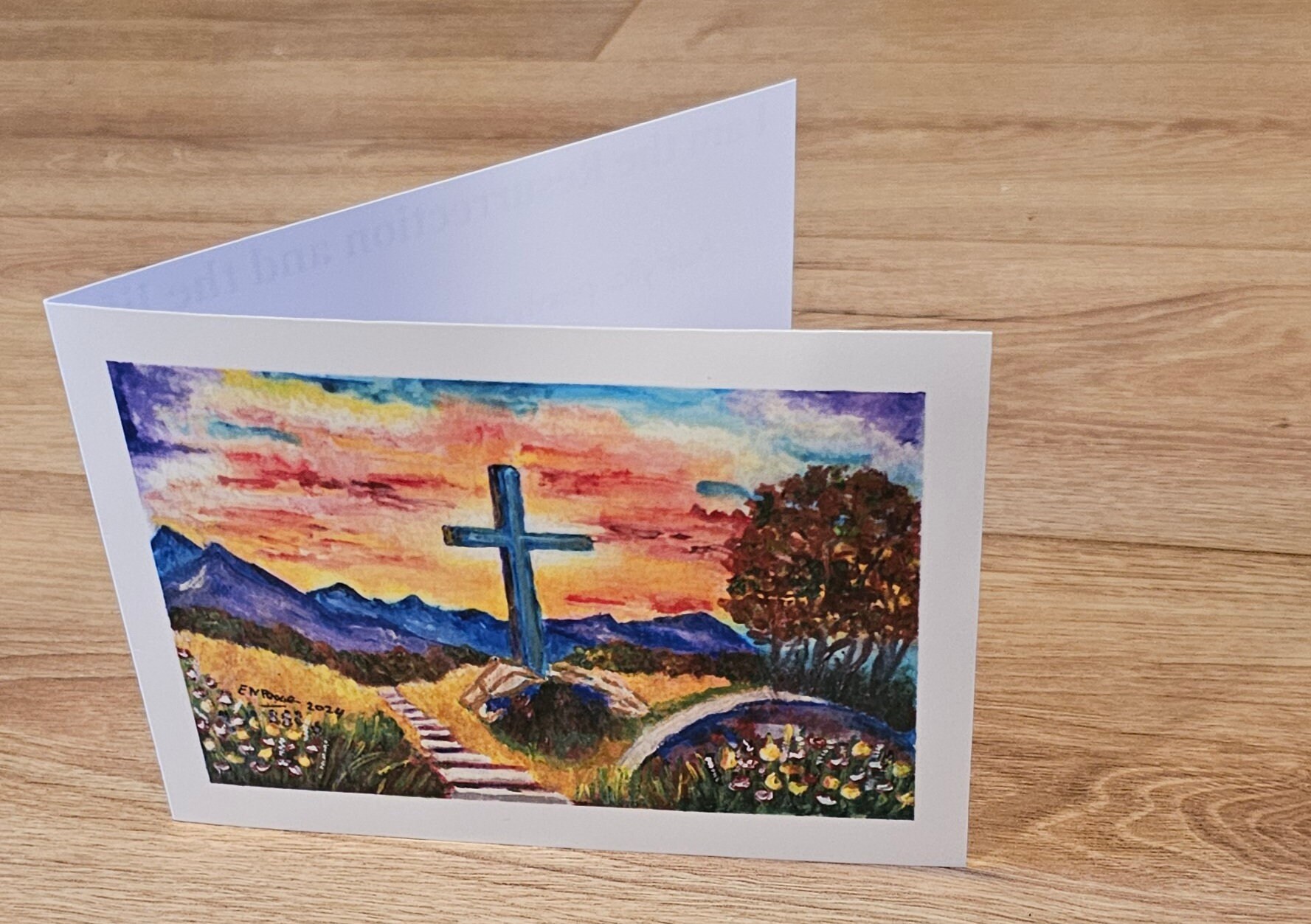 Beautiful Easter Christian Printed Art Card, Religious Easter Card ...