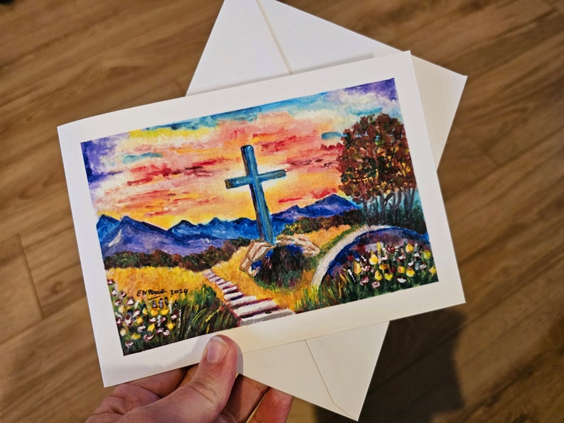 Beautiful Easter Christian Printed Art Card, Religious Easter Card ...