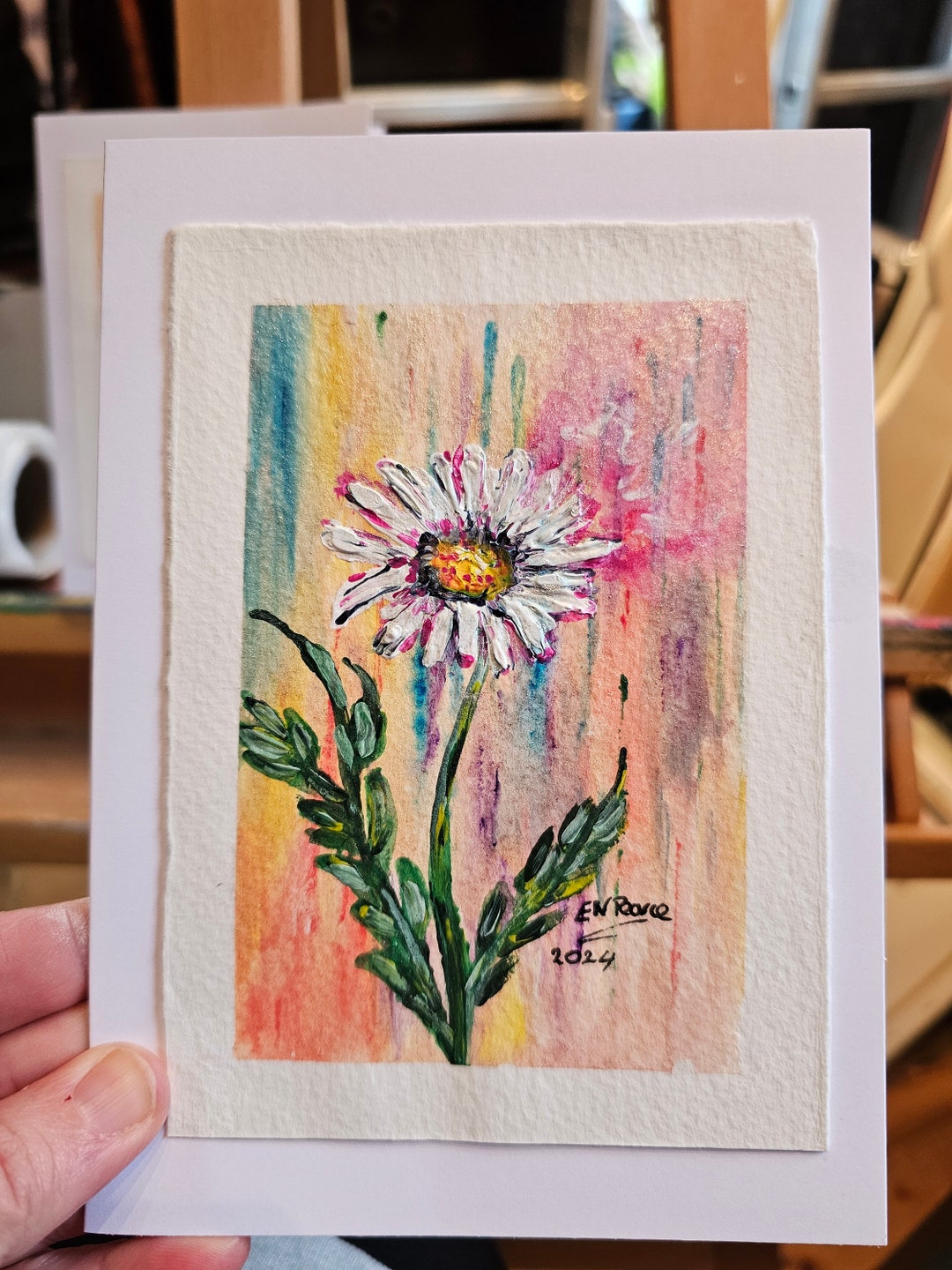 Set of 3 Hand Painted Cards. A Perfect Addition for Any Room or a ...