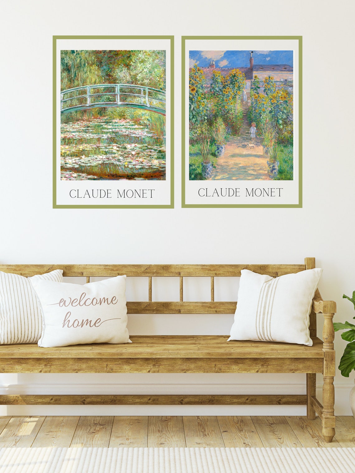 Monet Printable Posters Set of 2 Digital Monet Prints Monet Garden at ...
