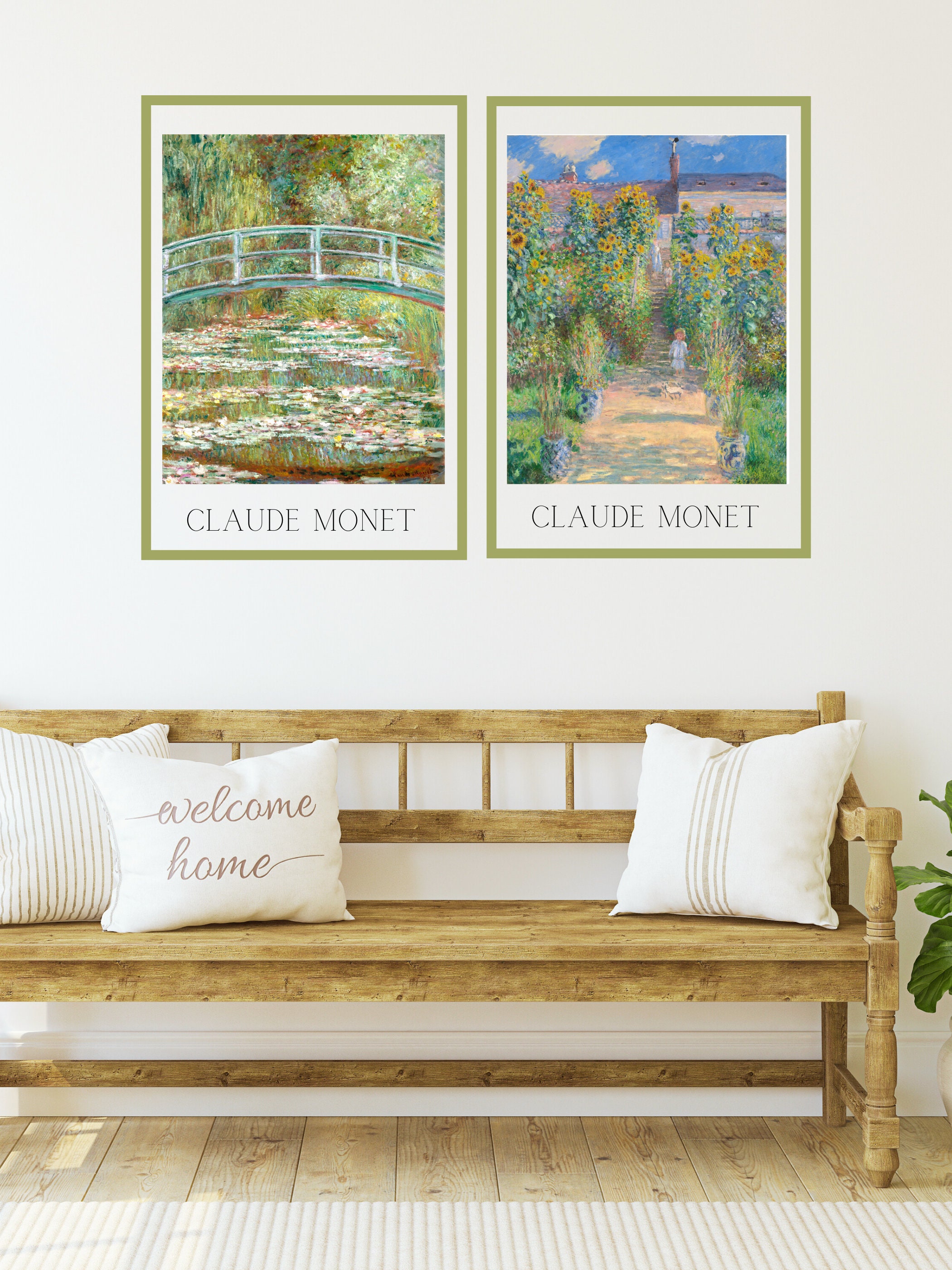 Monet Printable Posters Set of 2 Digital Monet Prints Monet Garden at ...