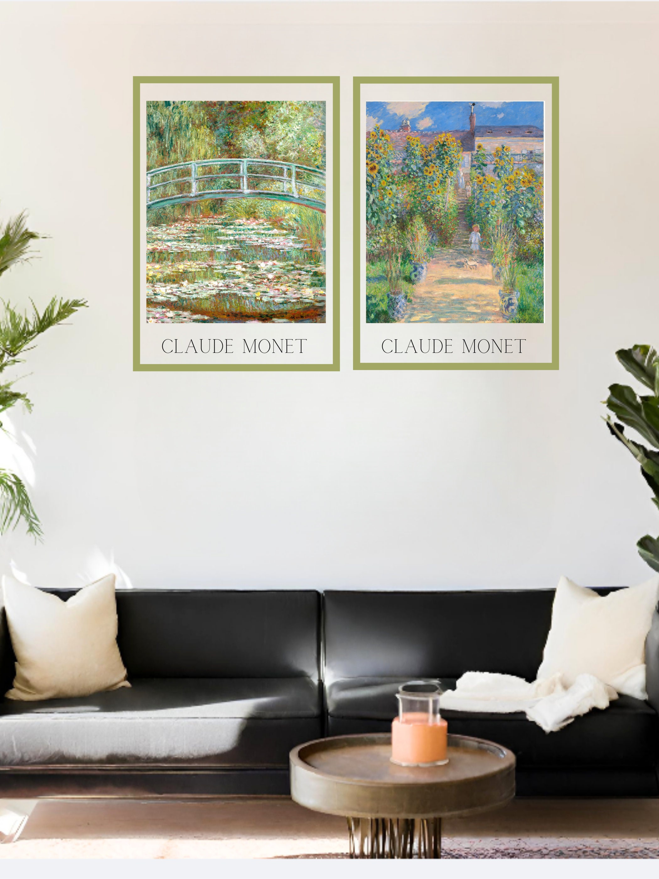 Monet Printable Posters Set of 2 Digital Monet Prints Monet Garden at ...