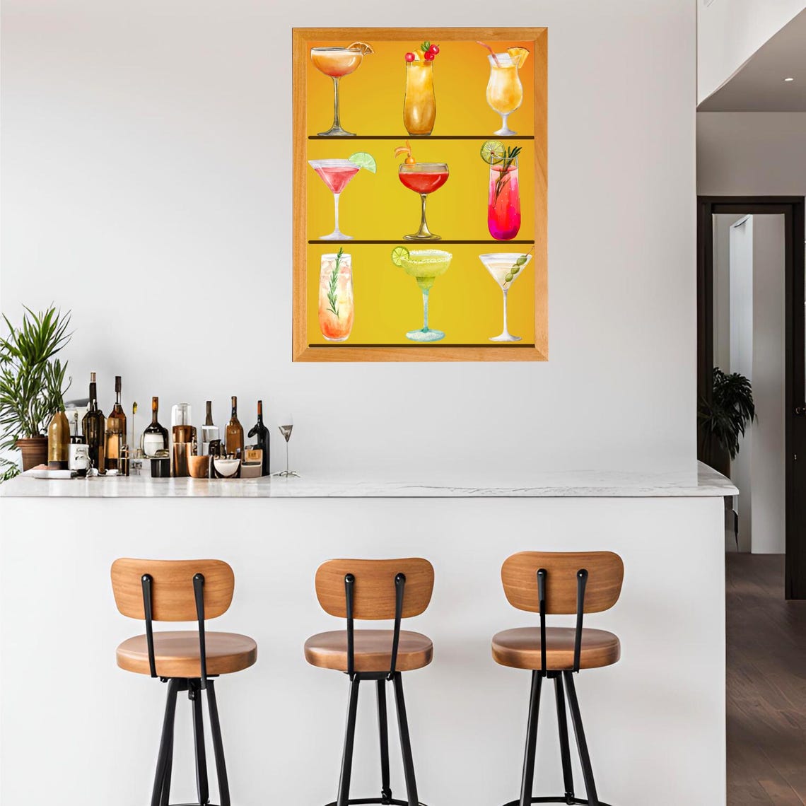 Digital Print Cocktail Poster for Bar Drinks Poster for Bar Area Bar ...