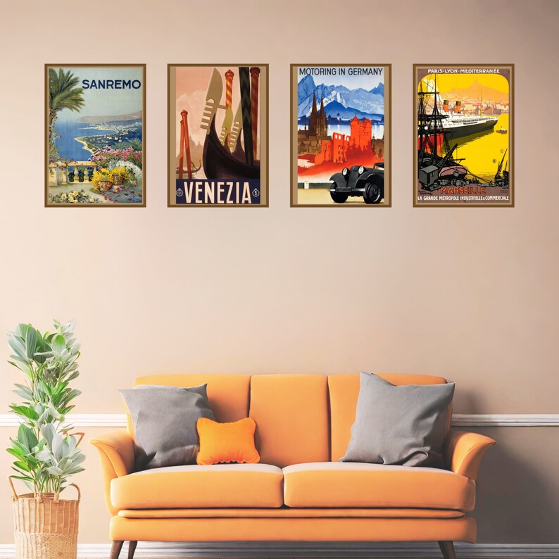 Printable Vintage Travel Posters European Destination Travel Prints ...
