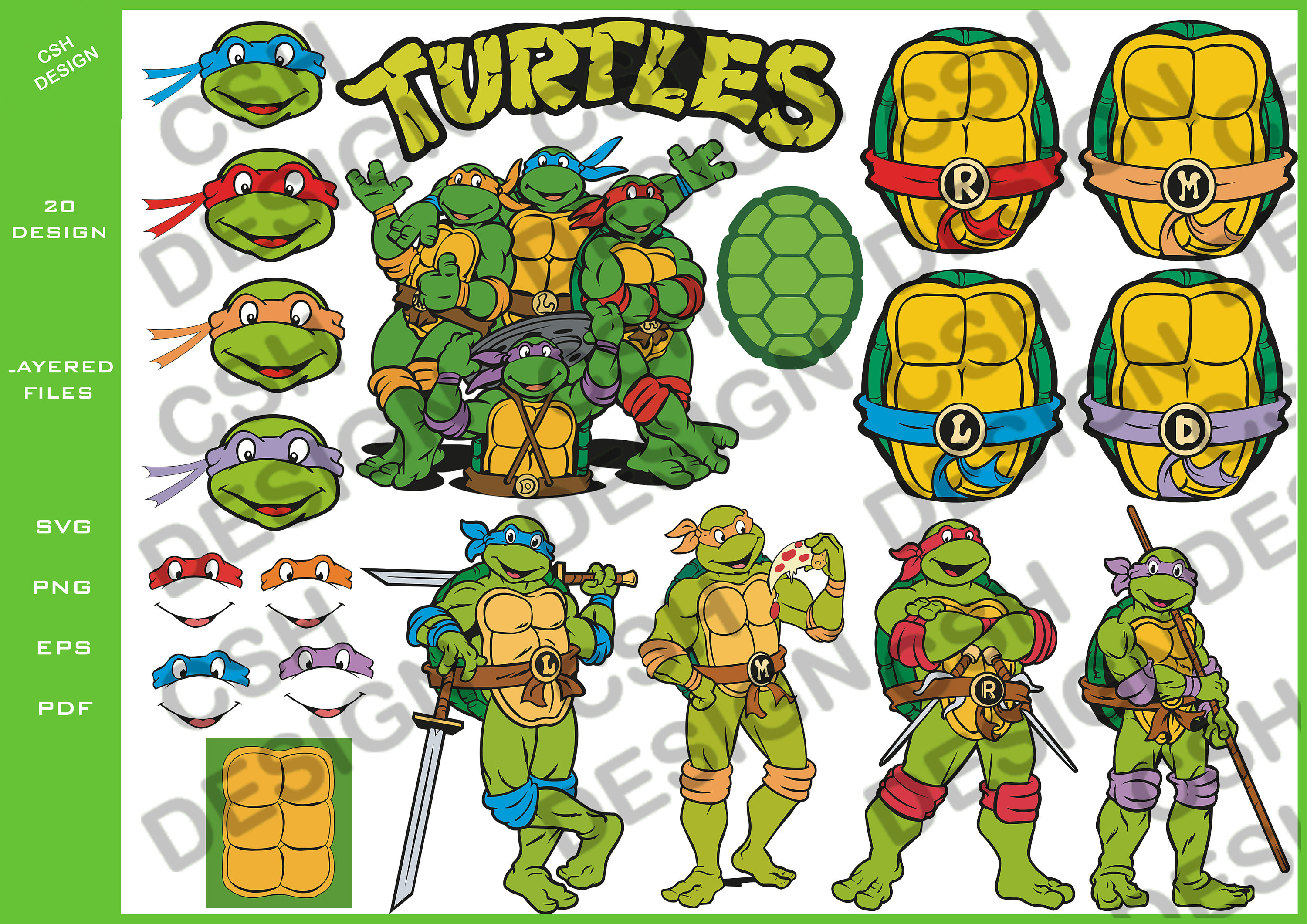 Ninja Turtles Shell Cartoon