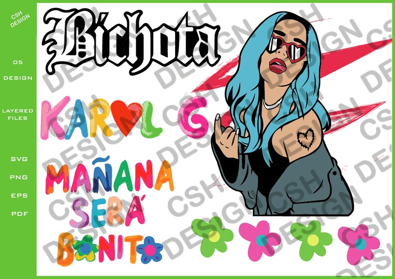 Karol G Svg Bundle // Eps Svg Png Pdf // - Etsy