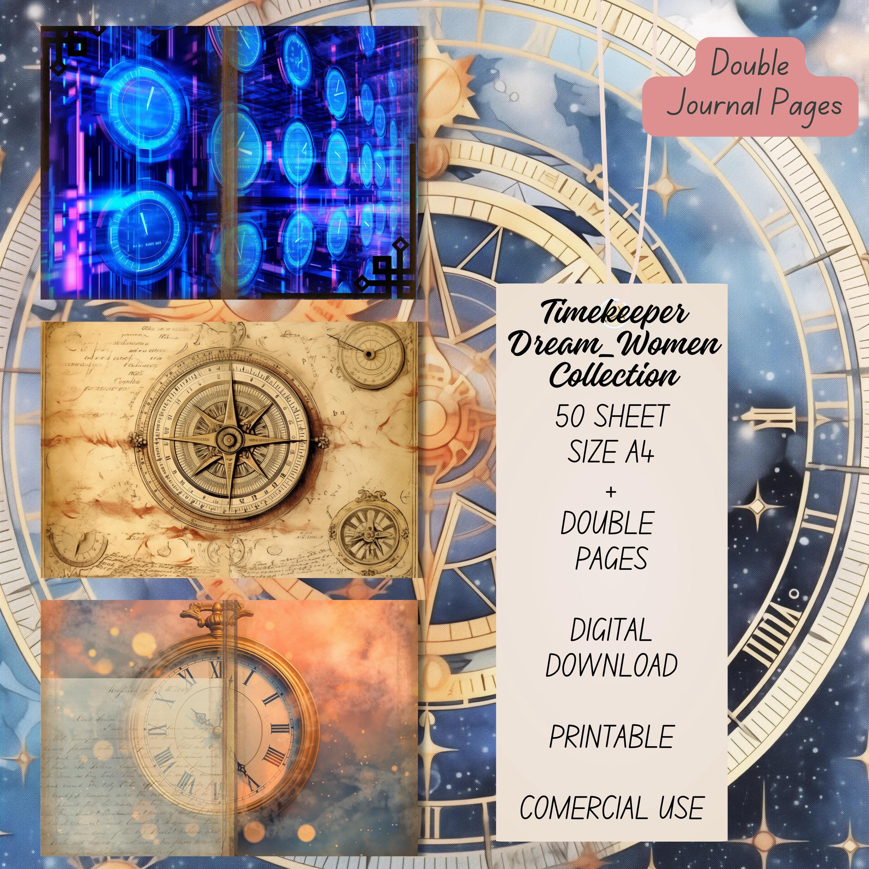 Steampunk Junkjournal Timekeeper Junkjournaling Kit Vintage Clock ...