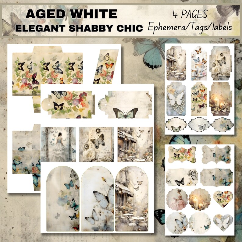 Junkjournal Pages Kit Digital Download Printful Giftul Papers Vintage ...