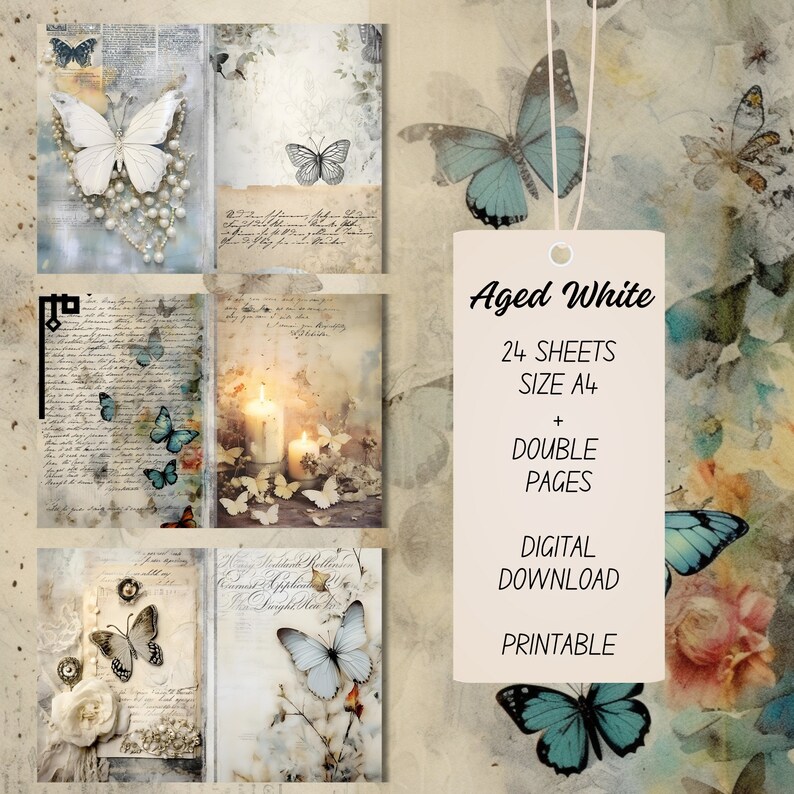 Junkjournal Pages Kit Digital Download Printful Giftul Papers Vintage ...