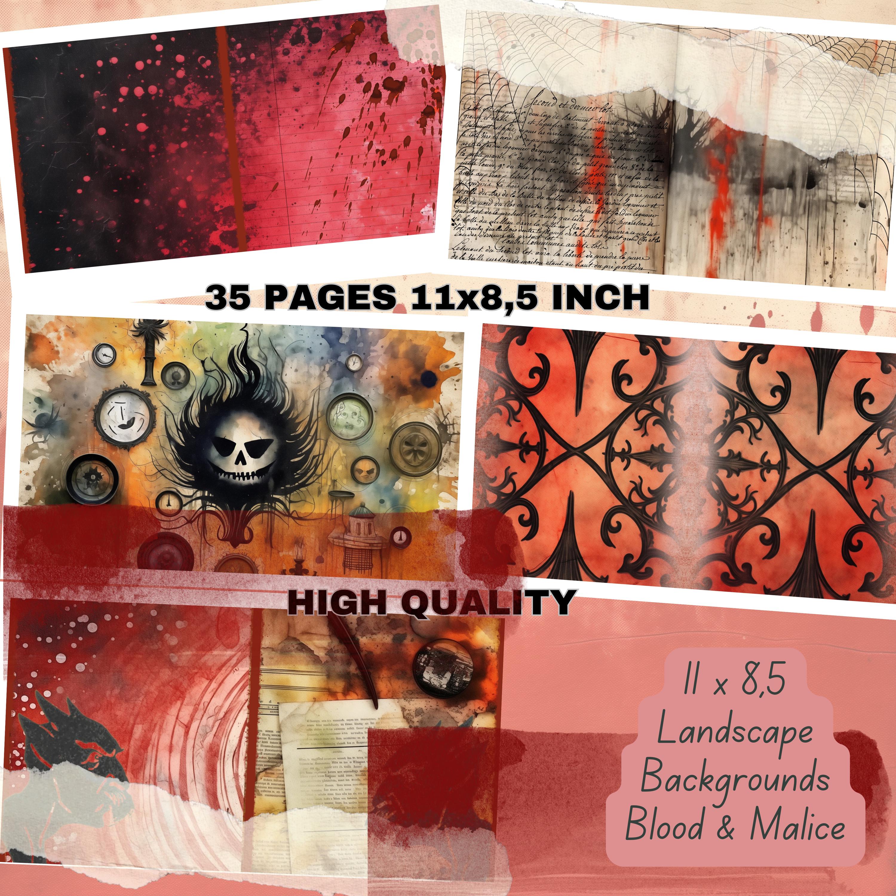 Junkjournal Spooky Halloween Backgrounds Horror Junk Journal Dark ...