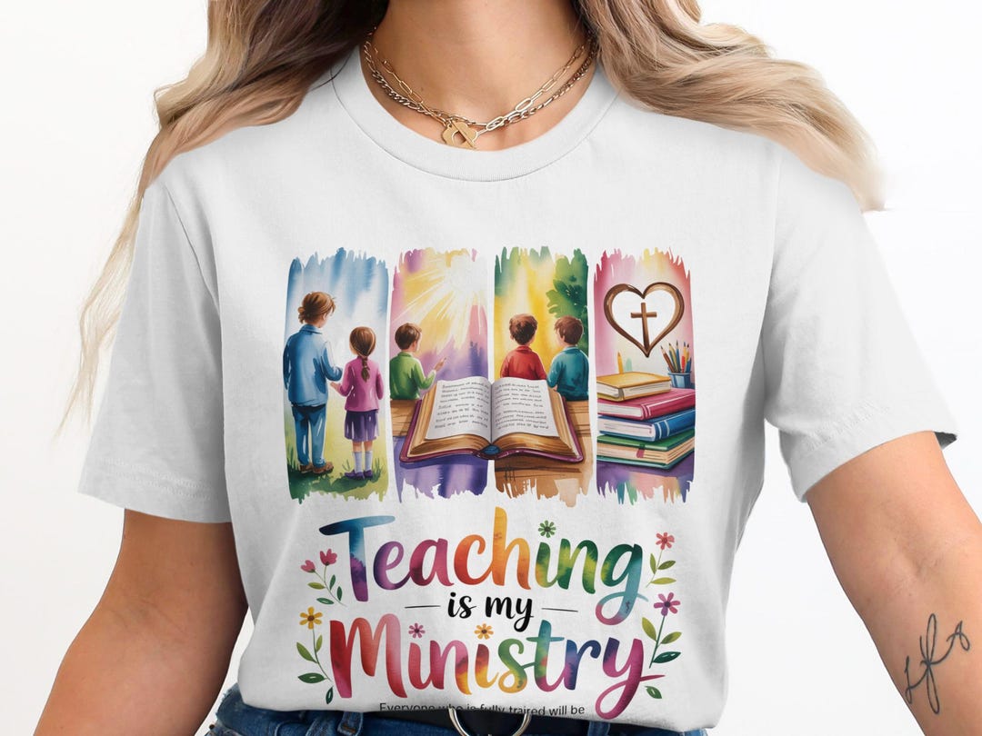 Christian Teacher PNG: Watercolor Bible Verse Design (digital Download ...