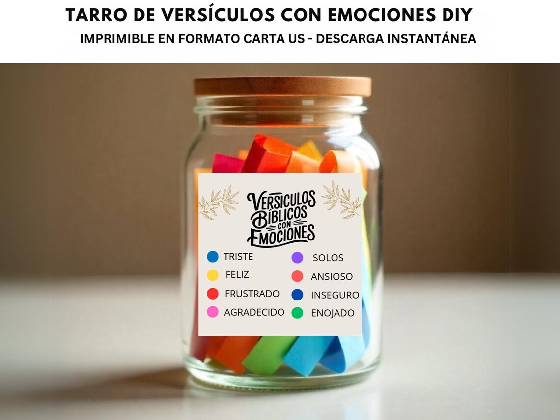 DIY Color Coded Bible Verse Jar Kit: Christian Gift (instant Download ...