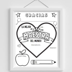 SPANISH Teacher Appreciation Printable Teacher Appreciation Week Gift ...