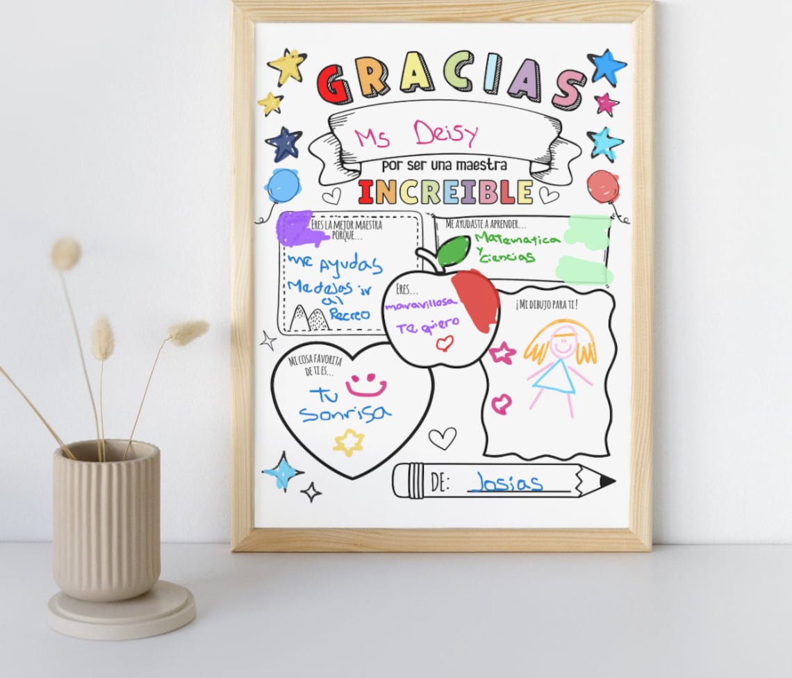 SPANISH Teacher Appreciation Printable Teacher Appreciation Week Gift ...